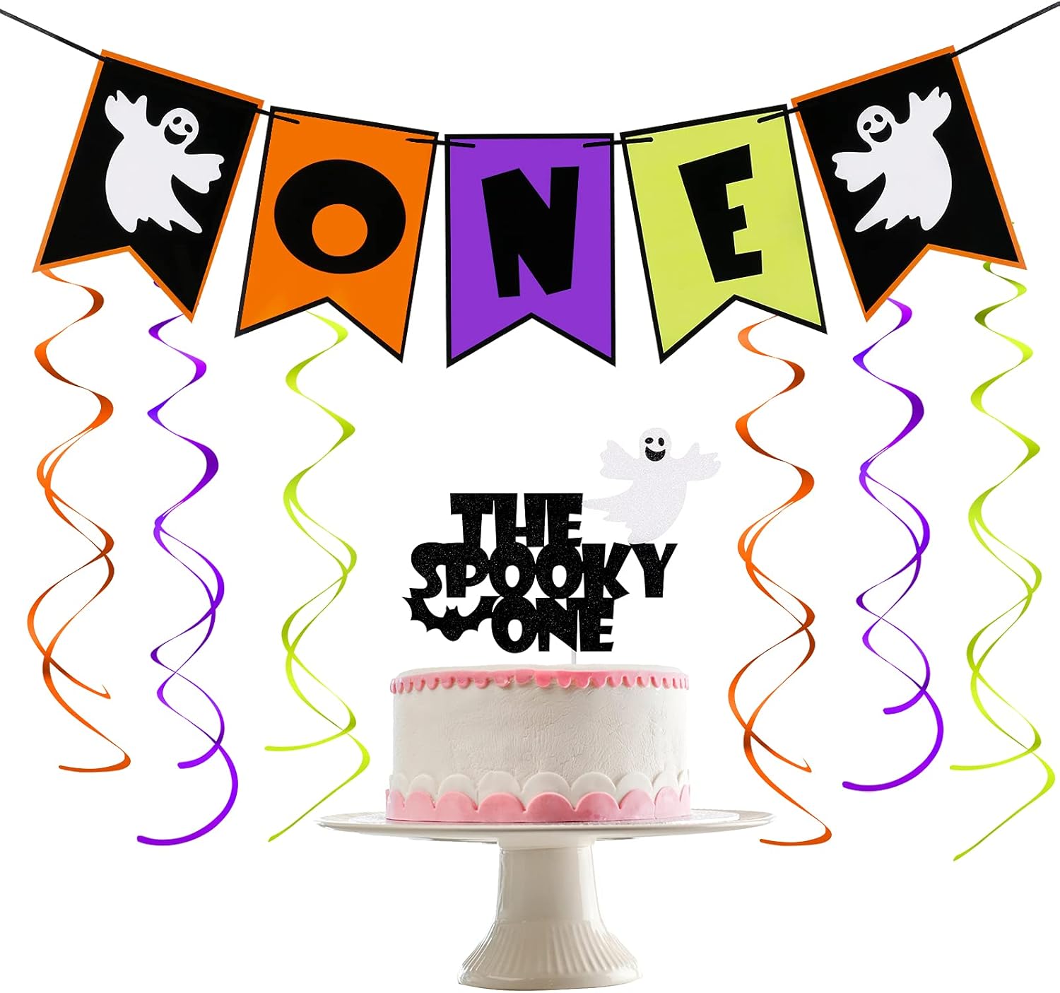 Amazon.com: Halloween Spooky One Birthday Banner and The Spooky One ...