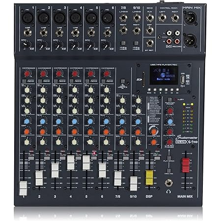 Behringer PRO MIXER DX2000USB Professional 7 Channel DJ Mixer with ...