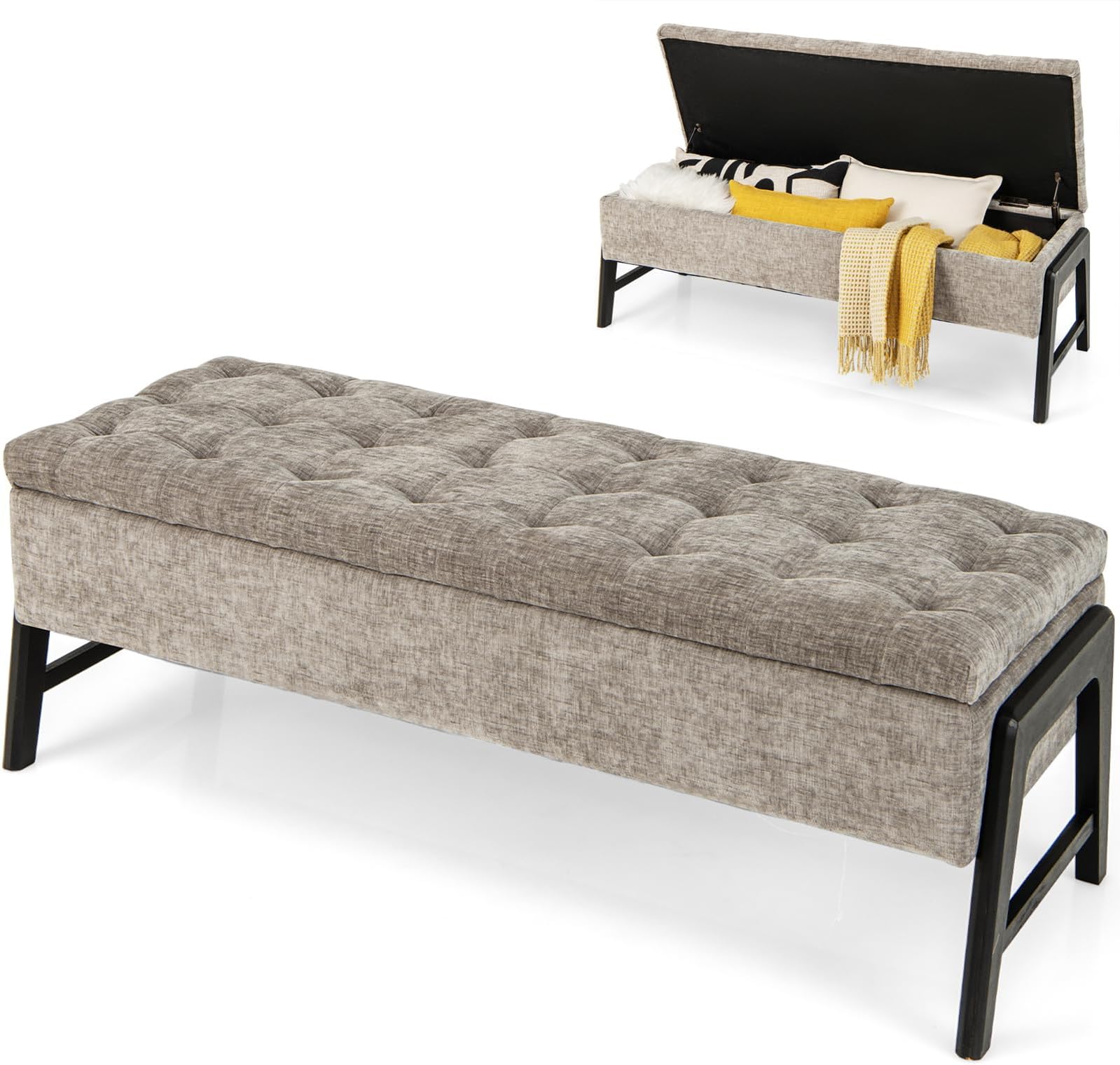 Amazon.com: Giantex 50" Storage Bench - End of Bed Bench, Entryway ...