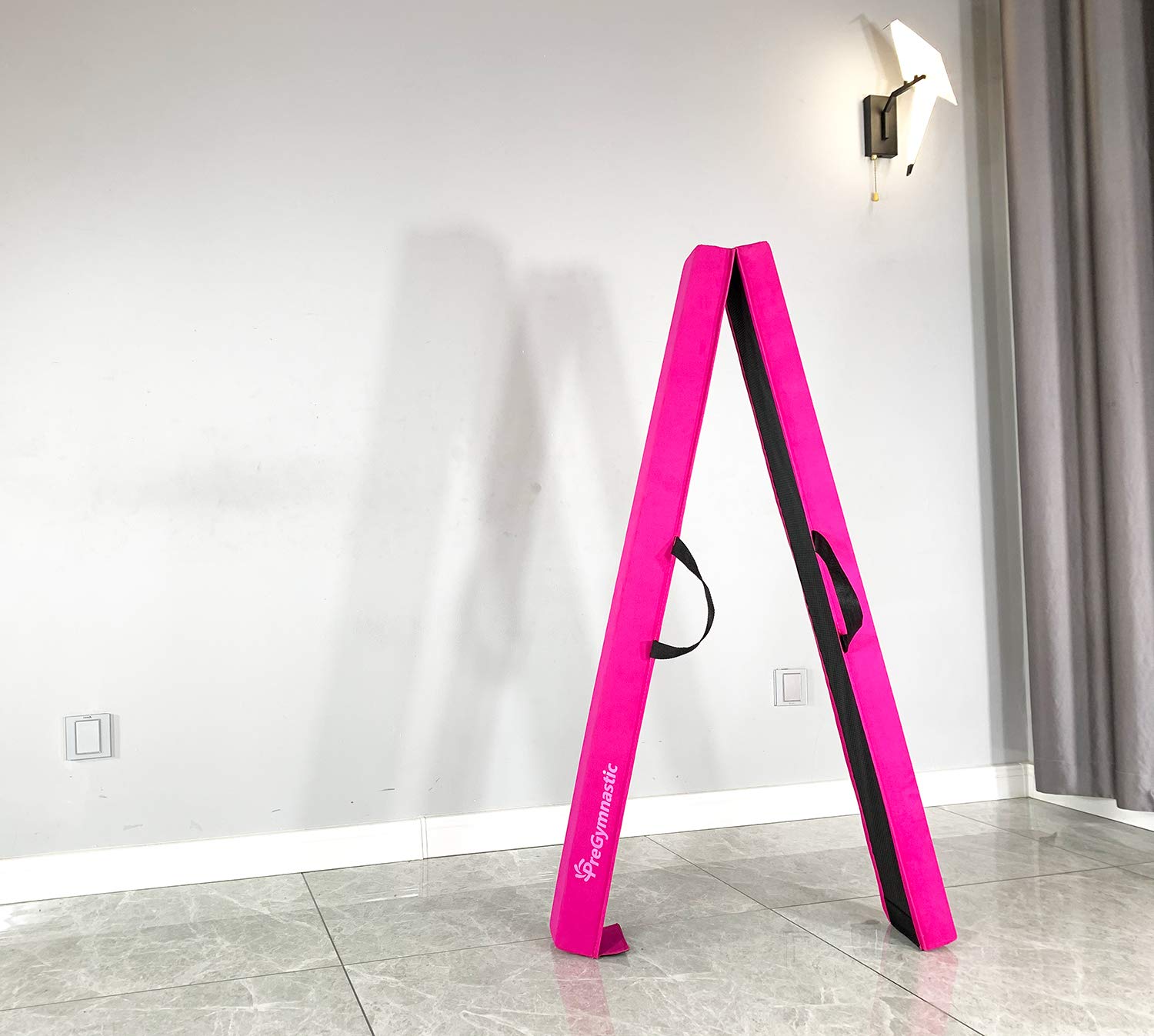 PreGymnastic Folding Balance Beam 8FT/9.5FT -Extra-Firm Suede Cover ...
