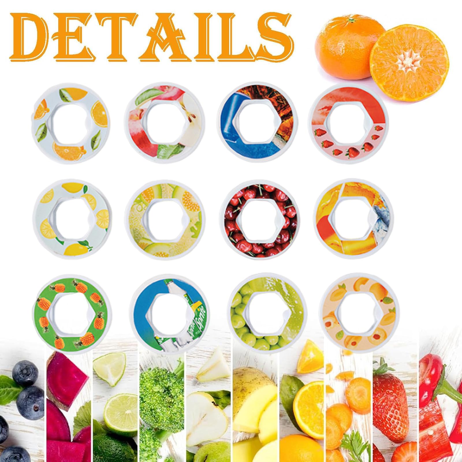 Vexquivera 7Pcs Flavour Pods Water Bottle Random Flavour Pods Water ...