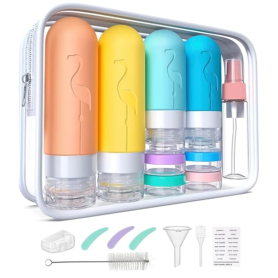 Amazon.com: Vipop 20 Pack Travel Bottles for Toiletries,TSA Approved ...