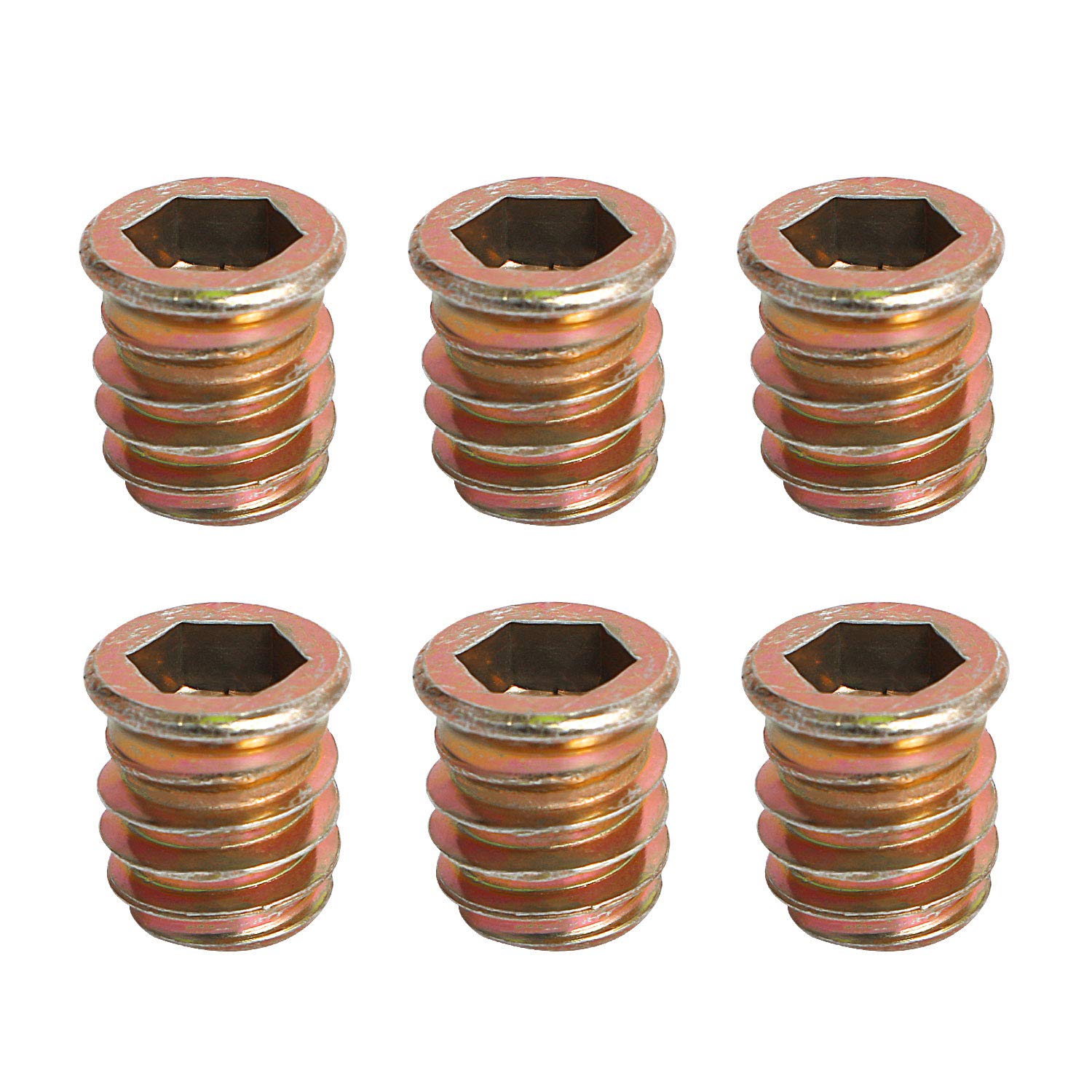 Aopin Threaded Inserts Nut Threaded Fastener Connector Hex Socket Drive ...