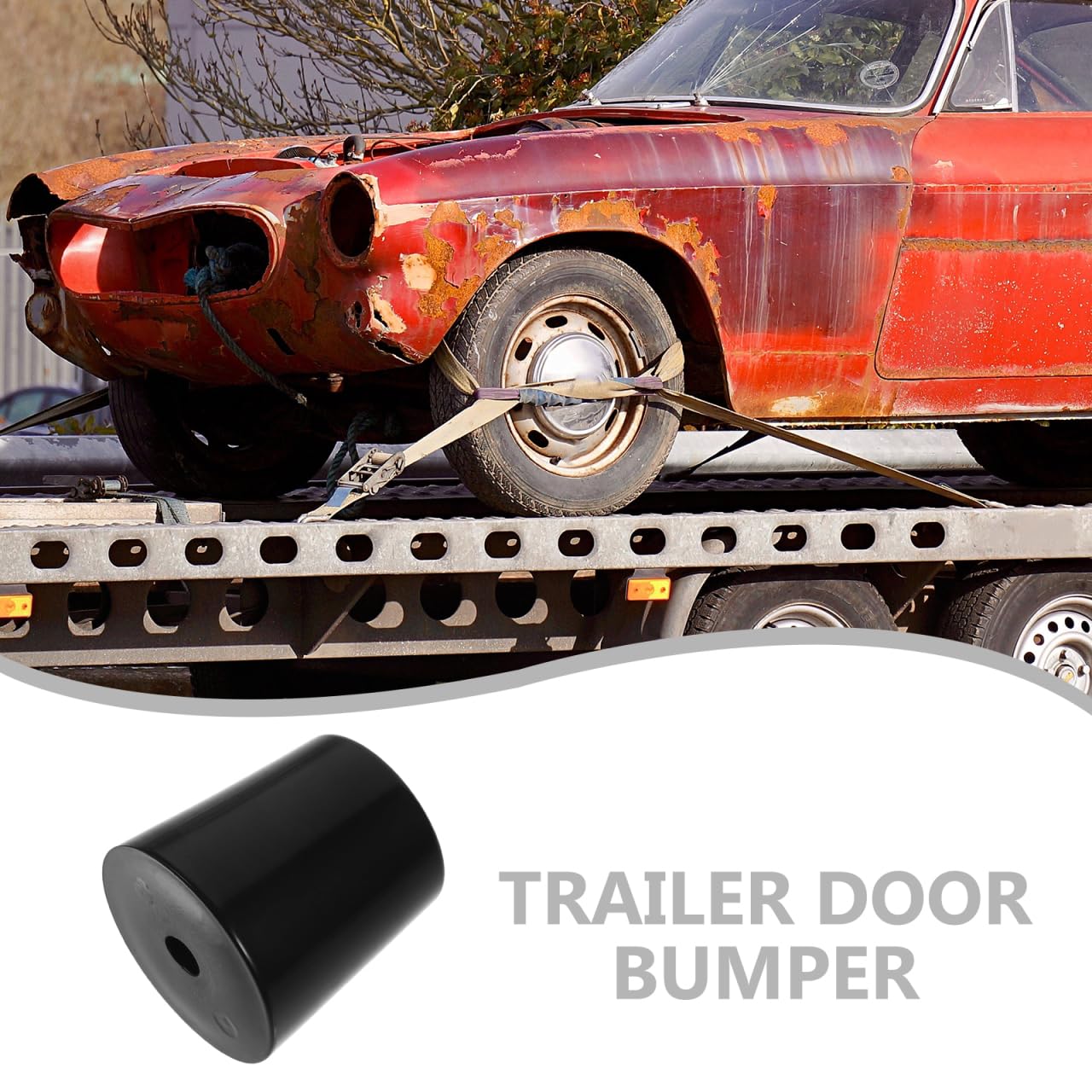 4pcs Trailer Door Bumper Rubber Ramp Door Stop Cone Bumper For Cargo
