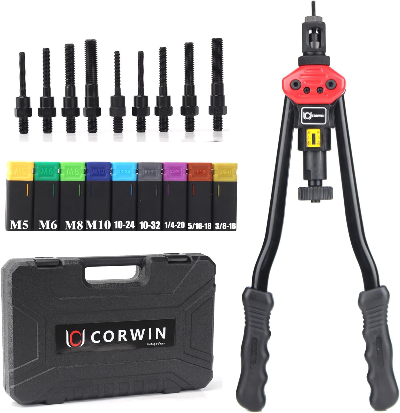 Amazon.com: CORWIN Extra Long Mandrel Rivet Nut Tool 1002 16-Inch ...