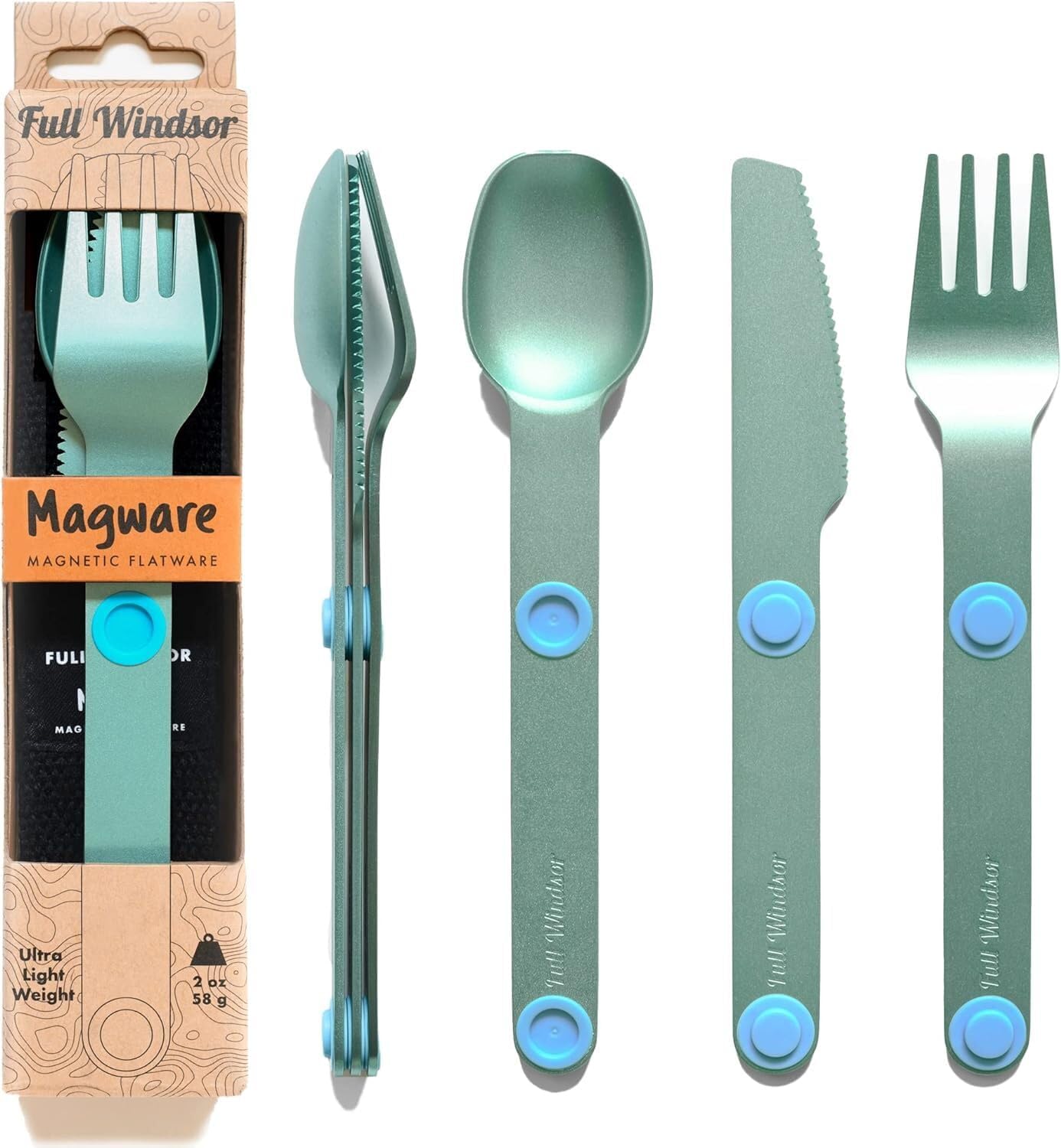 Amazon.com: FULL WINDSOR – MAGWARE- Magnetic Camping Cutlery Set ...