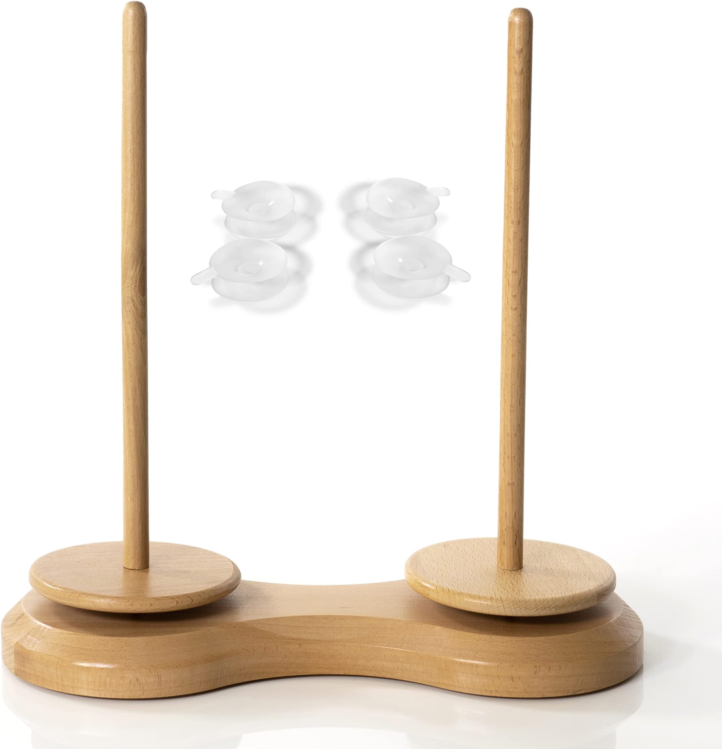 Amazon.com: Rimcrow Double Wooden Yarn Holder; Revolving Yarn Ball ...