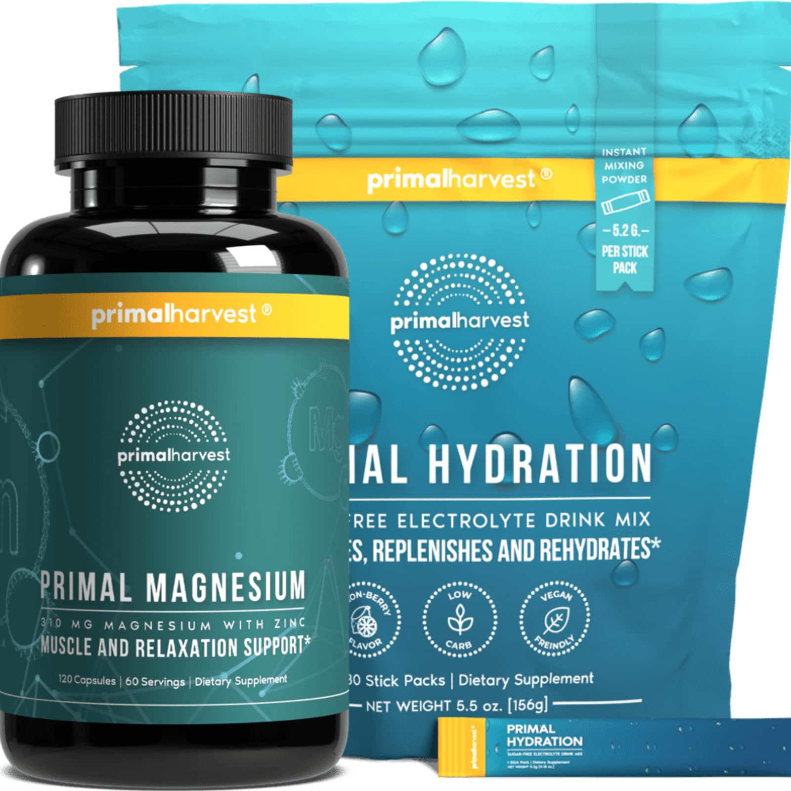 Amazon.com: Hydration Powder & Magnesium Complex Supplements for Men by ...