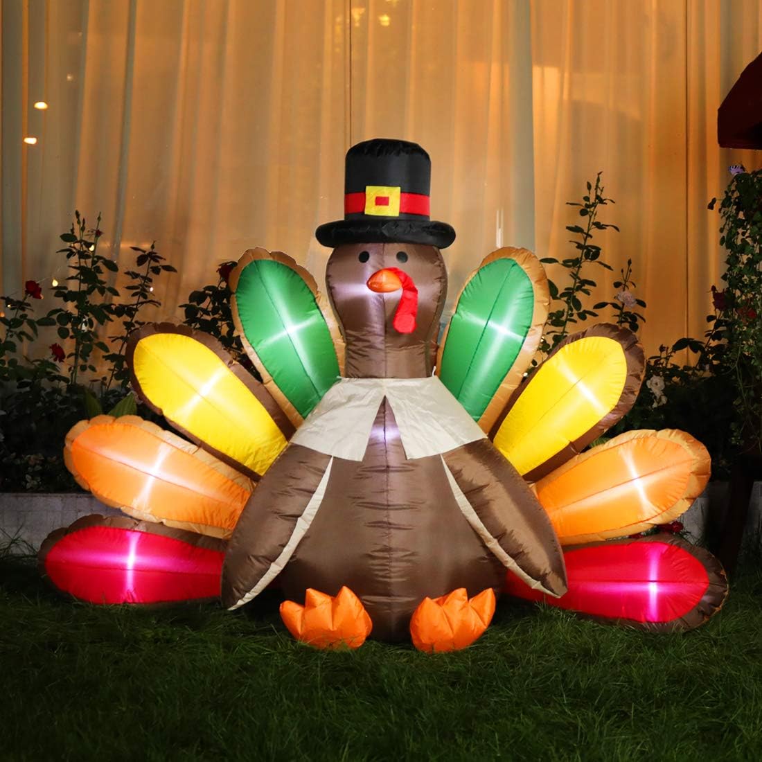 Amazon.com: VIVOHOME 5ft Height Thanksgiving Inflatable LED Lighted ...