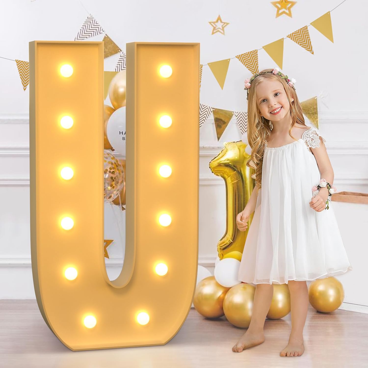 Amazon.com: imprsv 4FT Marquee Light Up Letters U, Large Light Up ...