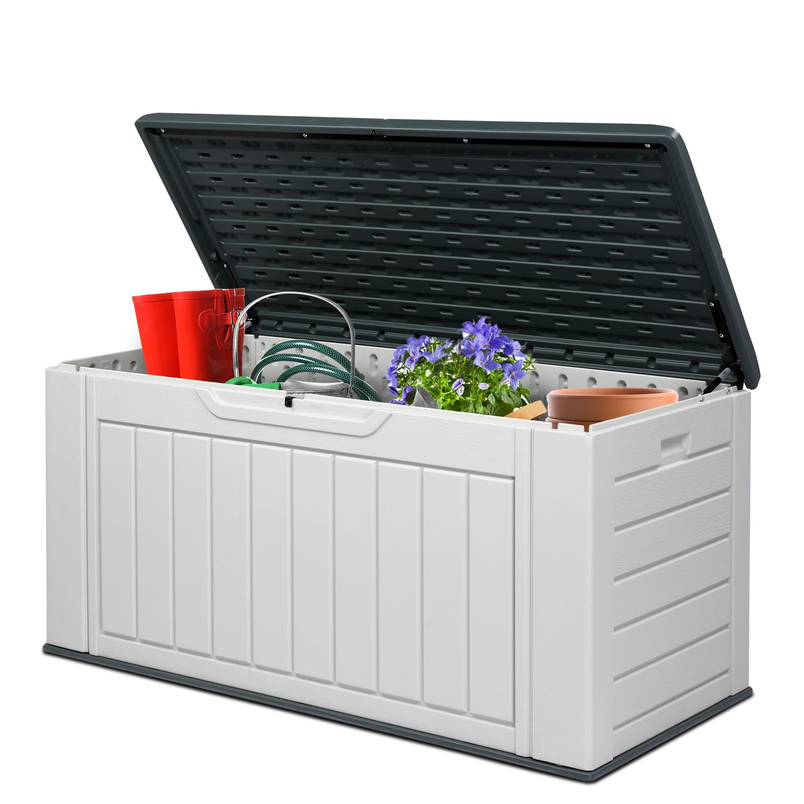 Amazon.com : VINGLI Upgraded 158 Gallon Outdoor Storage Box, Lockable ...