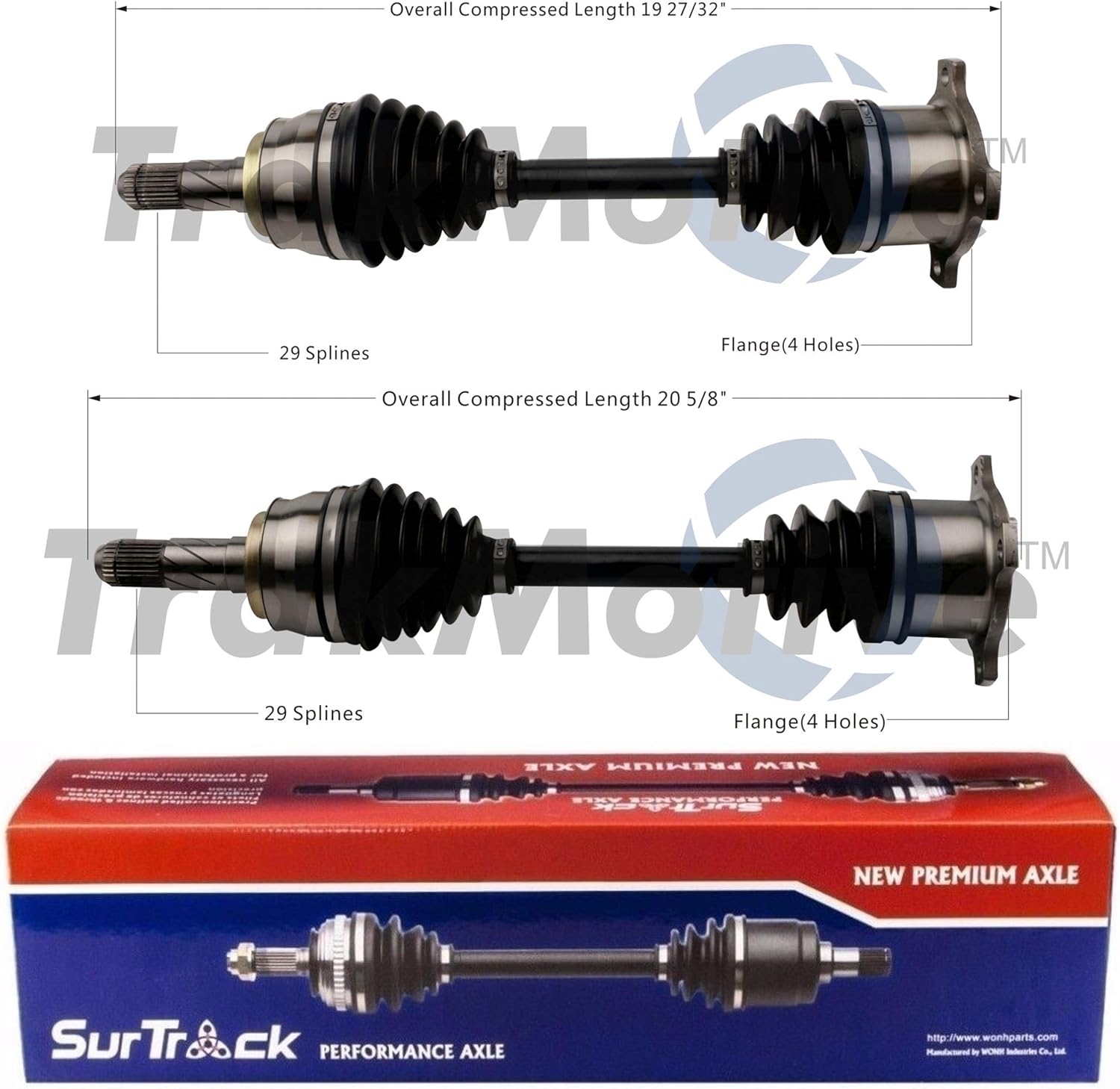 Amazon.com: SurTrack Pair Set 2 Rear CV Axle Shafts For Nissan 300ZX ...
