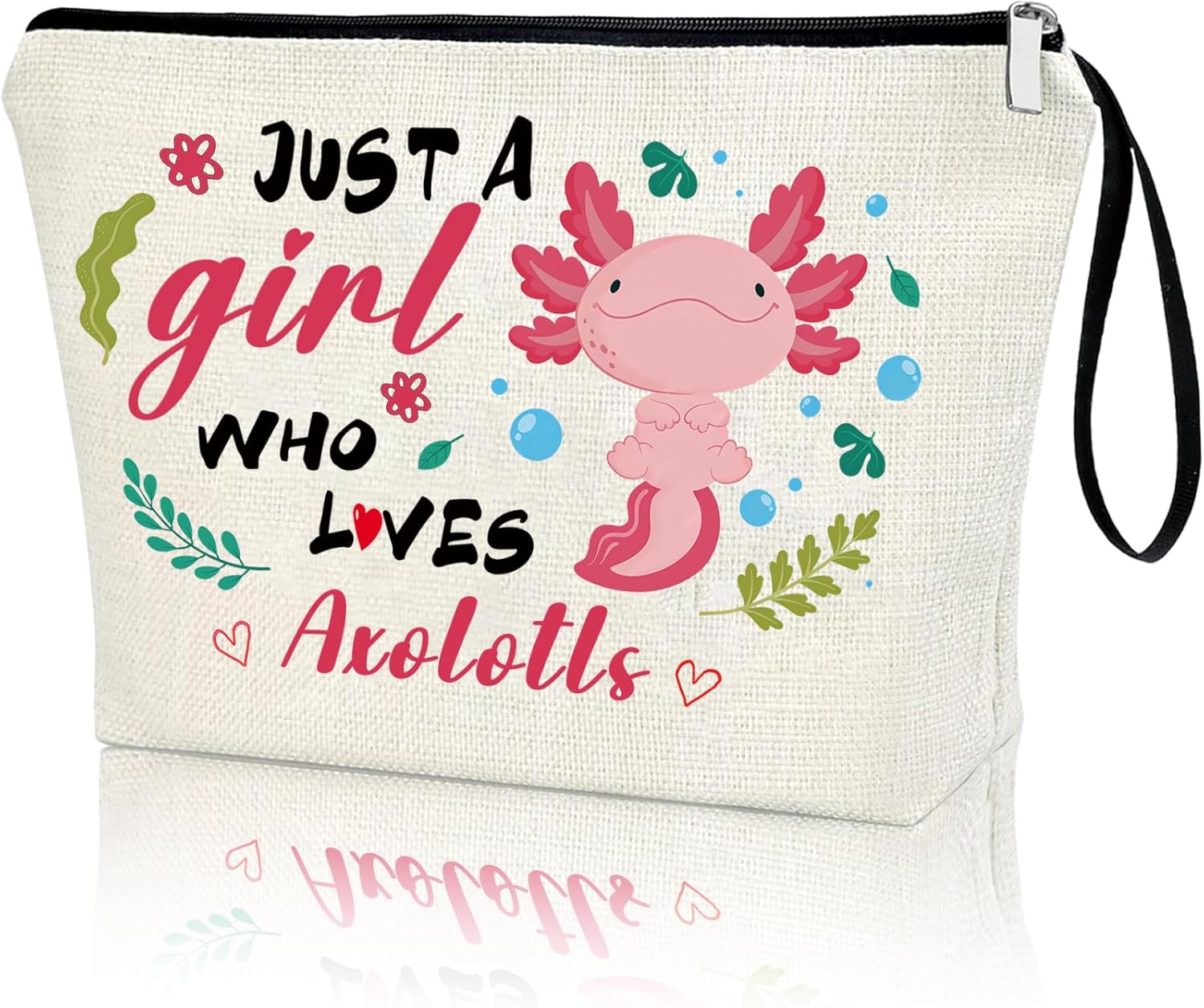Amazon.com: Creakraft Axolotl Gifts Women Axolotls Makeup Bag Axolotls ...