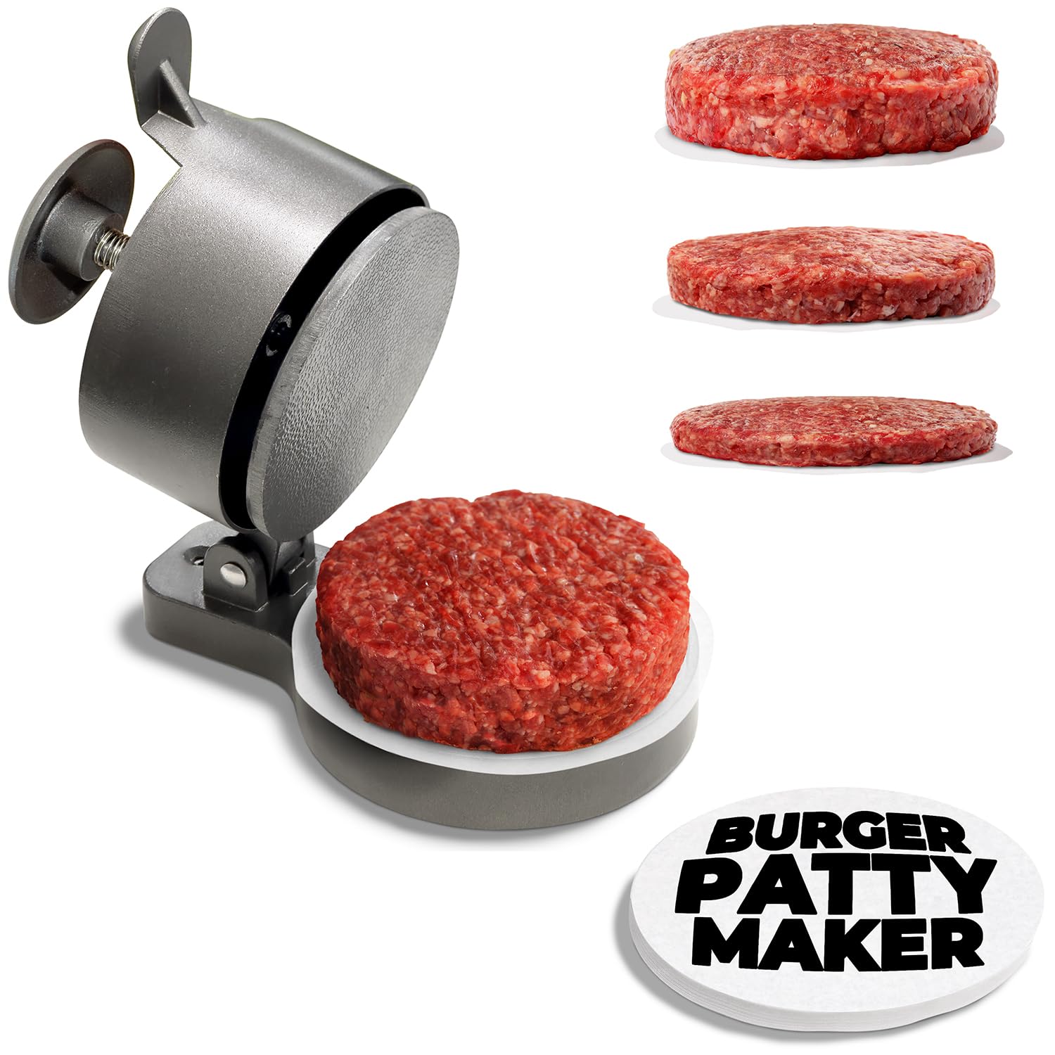 Amazon.com: Hamburger Press Patty Maker - Adjustable 1/4lb to 3/4lb ...
