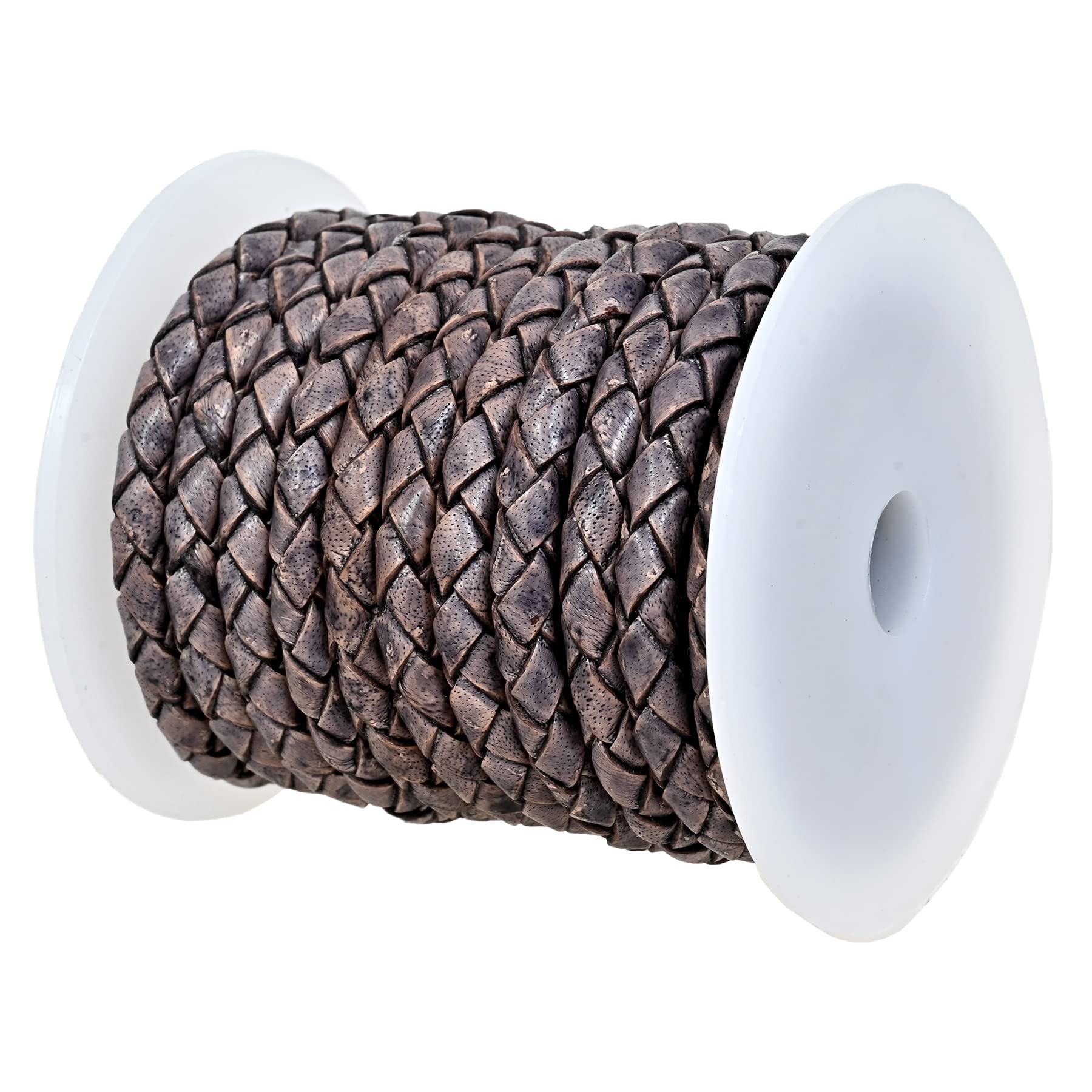 Amazon.com: GENIQUE Real/Genuine Round Braided Leather Cord String Rope ...