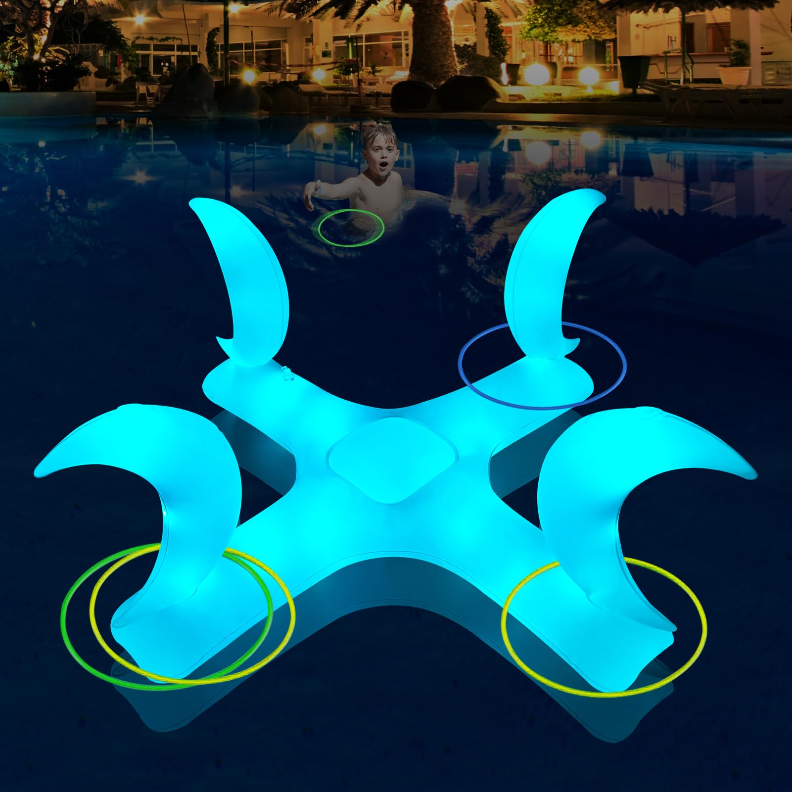 Snapklik.com : Pool Toys For Kids Adult, Solar Inflatable Crescent Moon ...