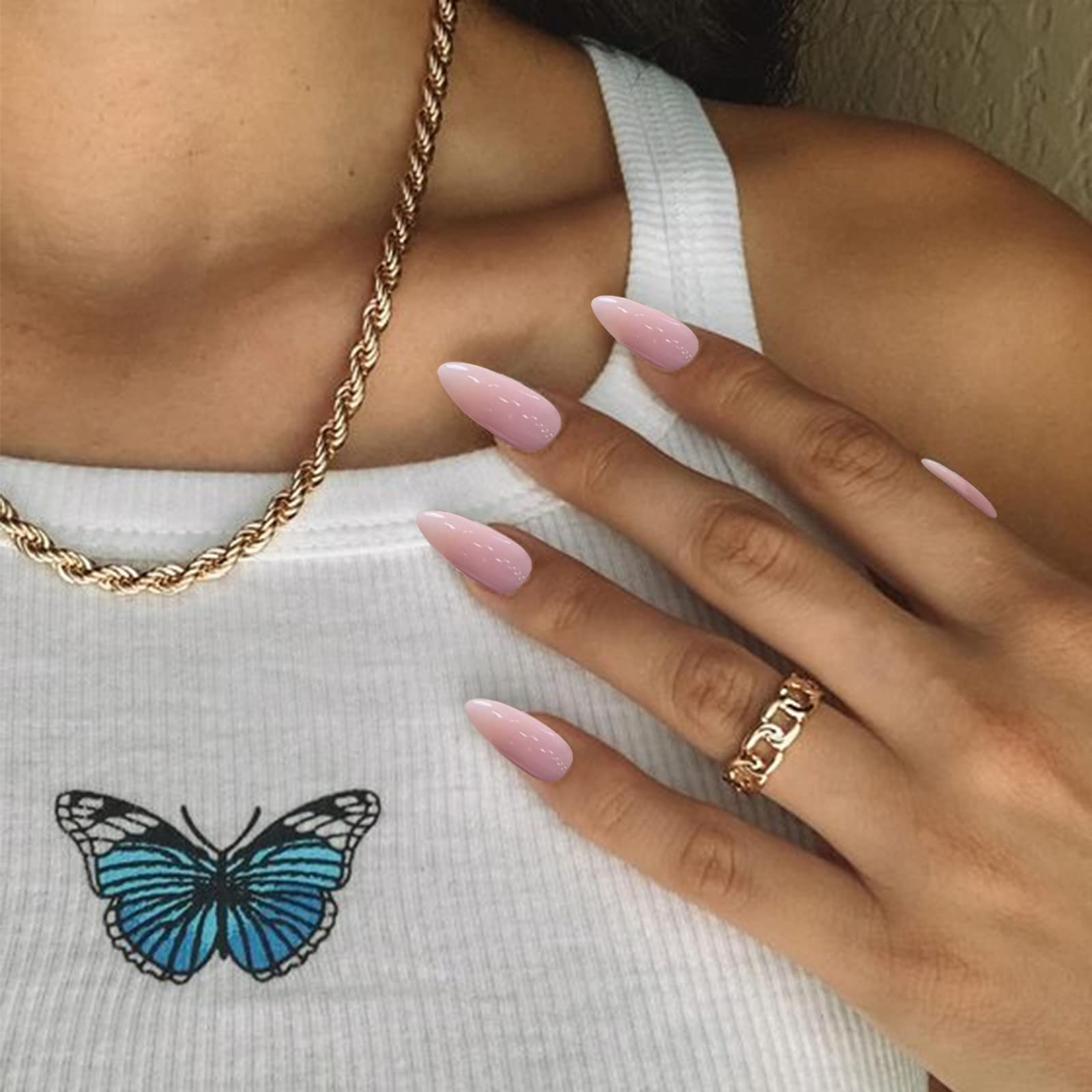 Light Pink Acrylic Nails Tumblr