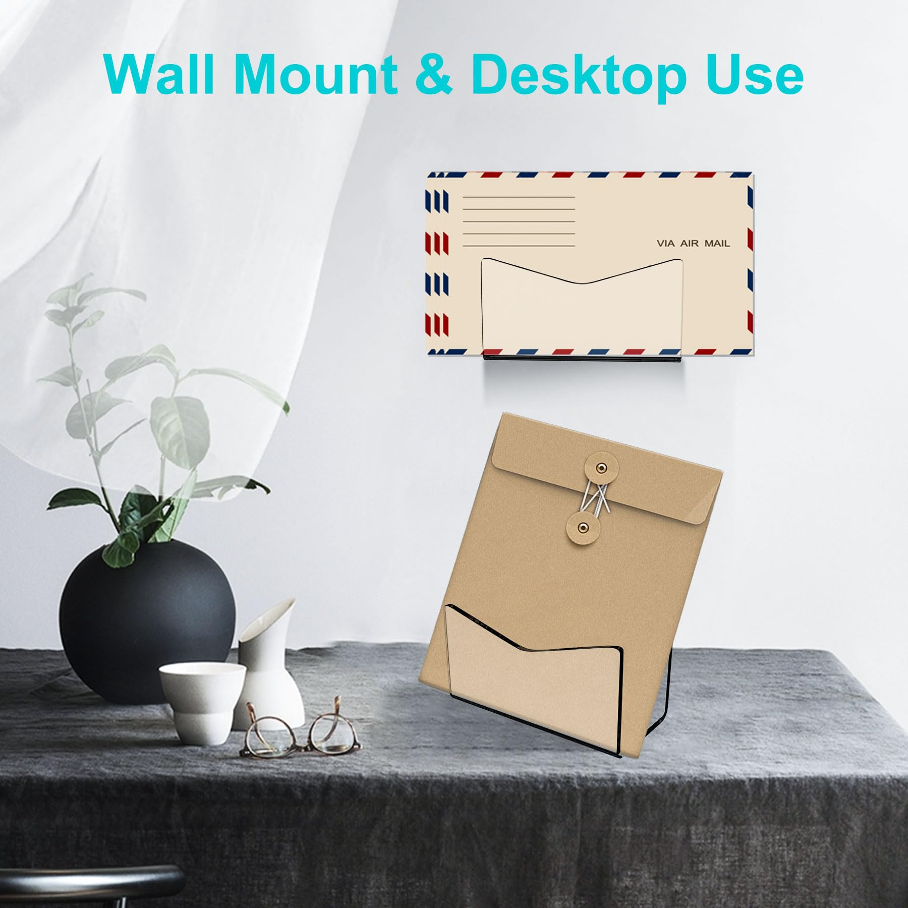 Snapklik.com : Acrylic Dual Use Mail Holder, Clear Countertop Wall ...