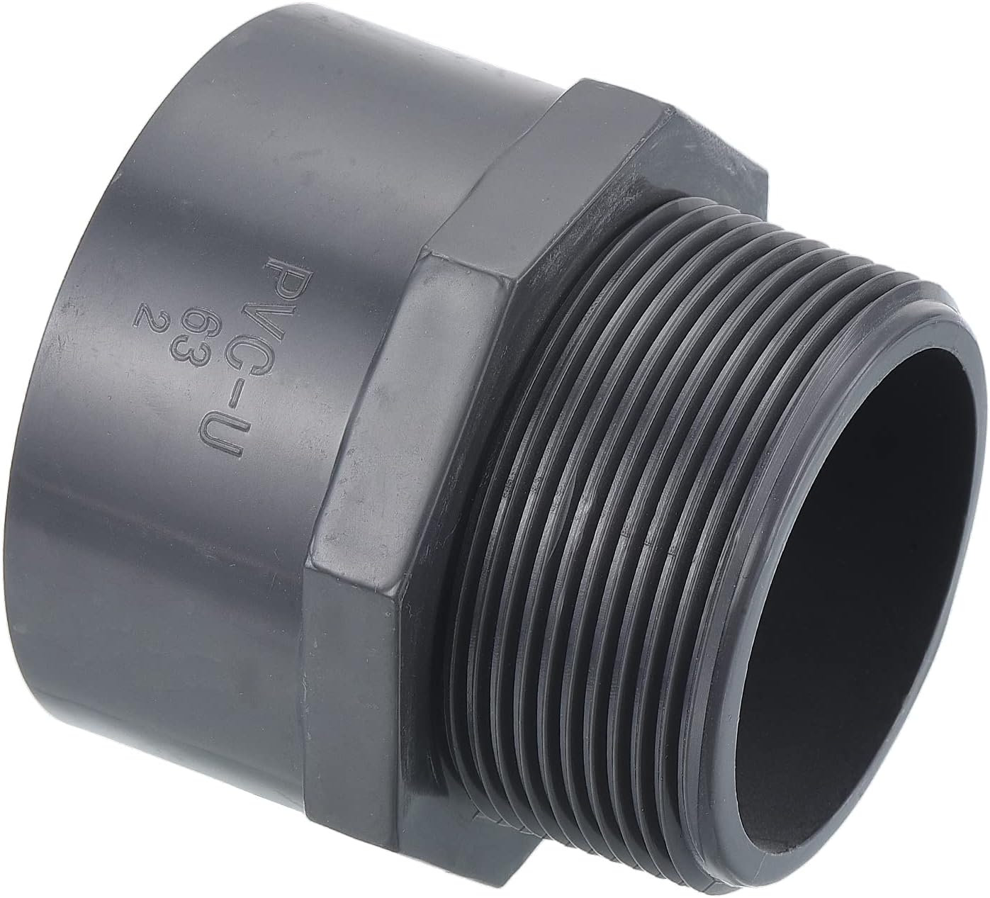 PATIKIL G2 Male Thread Pipe Fitting, 63mm Socket Straight Tube Hose ...