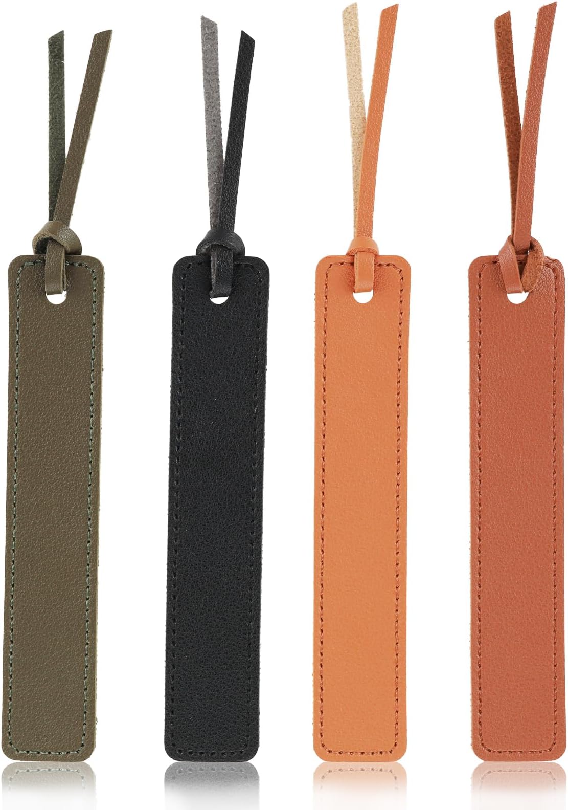 Amazon.com: 4 PCS Leather Bookmark, Bookmarks with Leather Rope Classic ...
