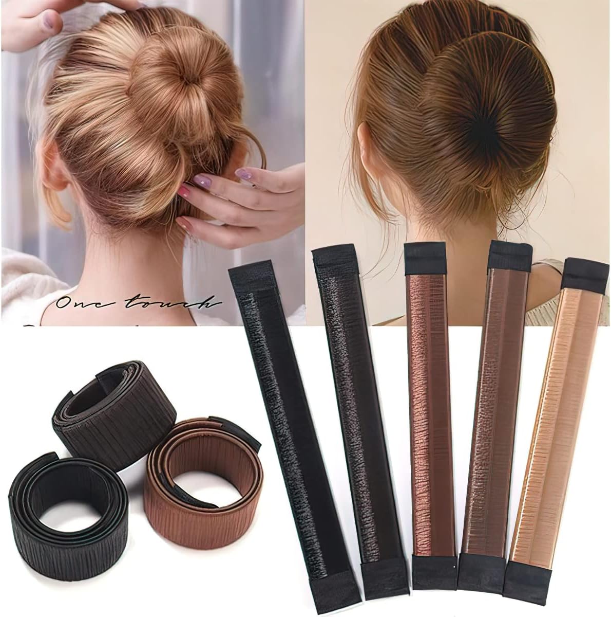 Amazon.com: 5 Pcs Hair Bun Maker Hair Accessories For Women Bun Maker ...