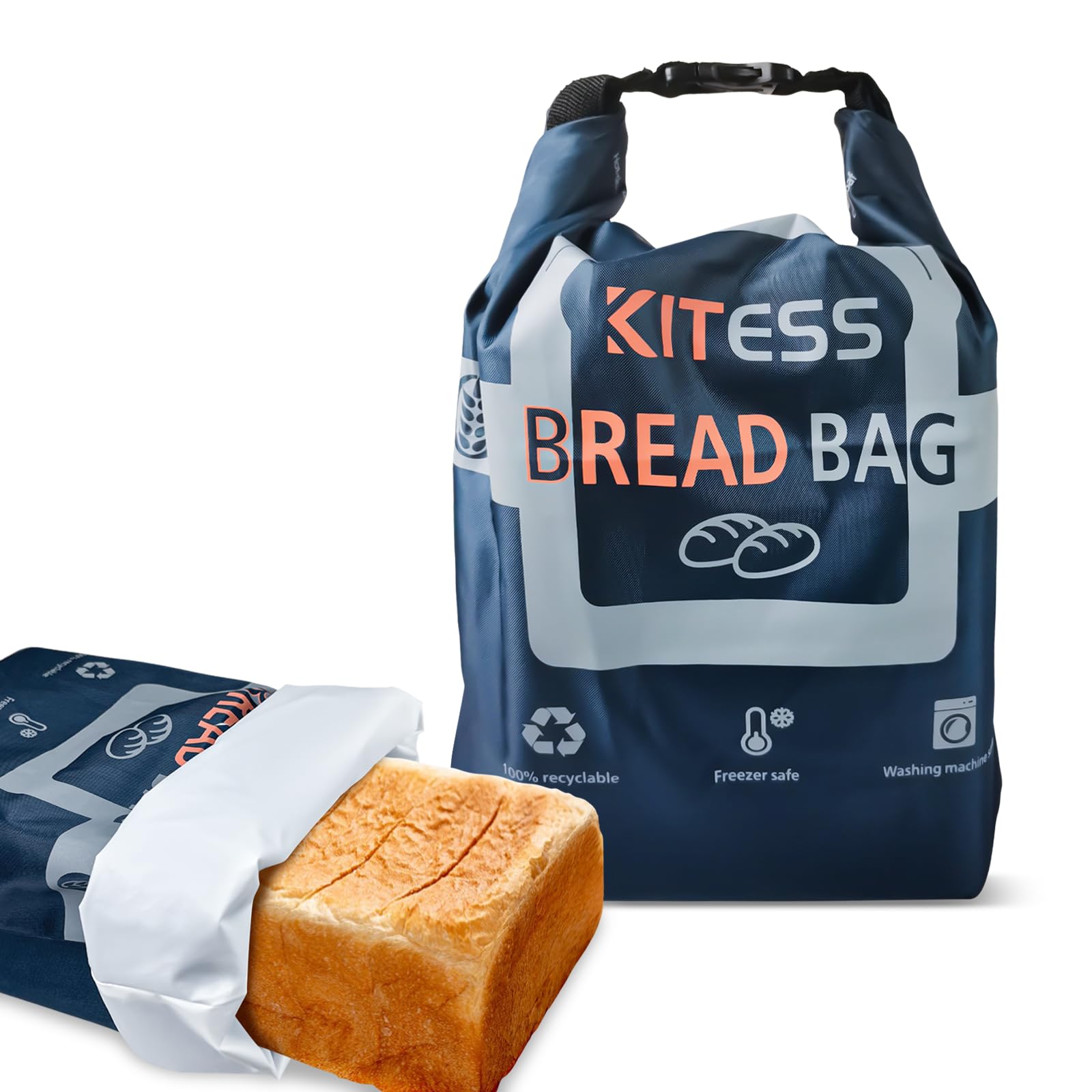 Amazon.com: Bread Bags for Homemade Bread - 2 Packs Reusable Bread Bag ...