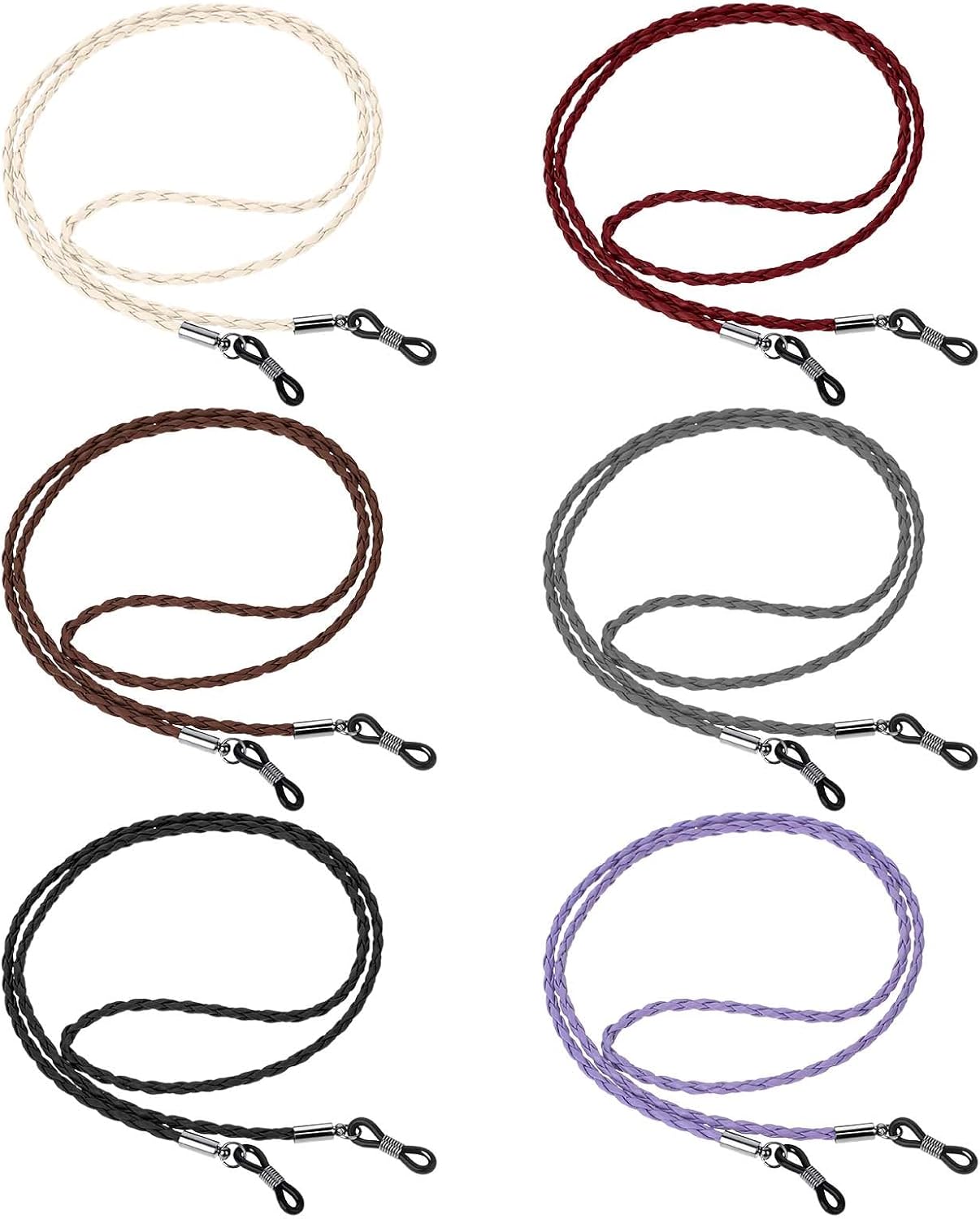 Amazon.com: Jeffdad 6Pcs Eye Glasses String Holder Straps, PU ...