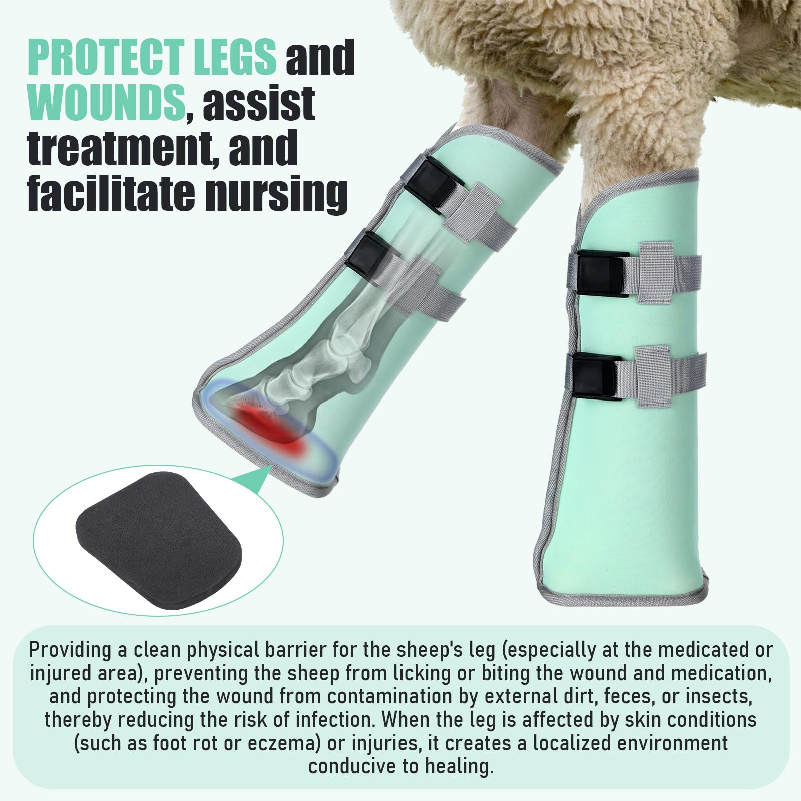 Snapklik.com : Hillban 4 Pcs Goat Hoof Boots Protective Shoes For Sheep ...