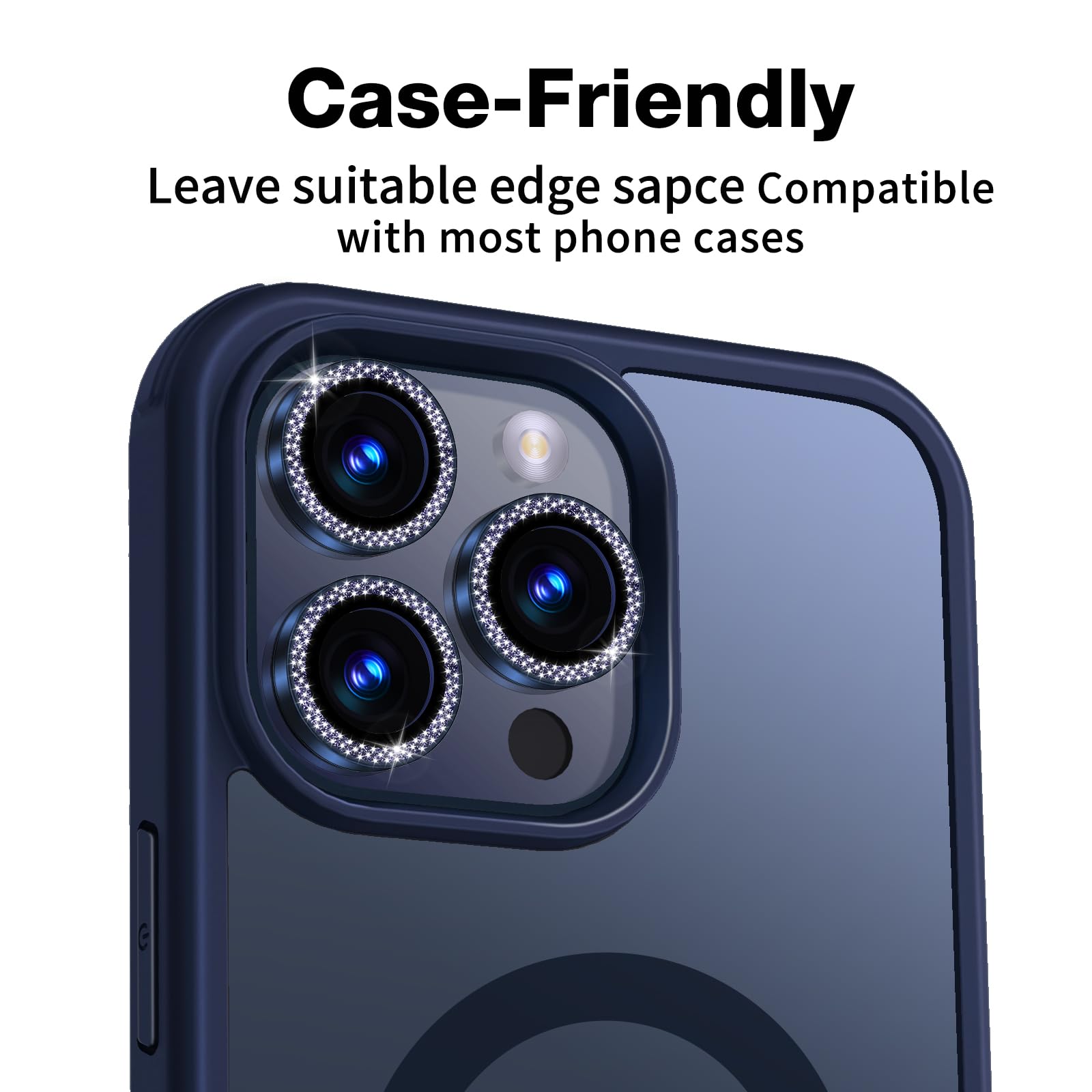 Snapklik.com : Matekxy Glitter Camera Lens Protector For iPhone 15 Pro ...