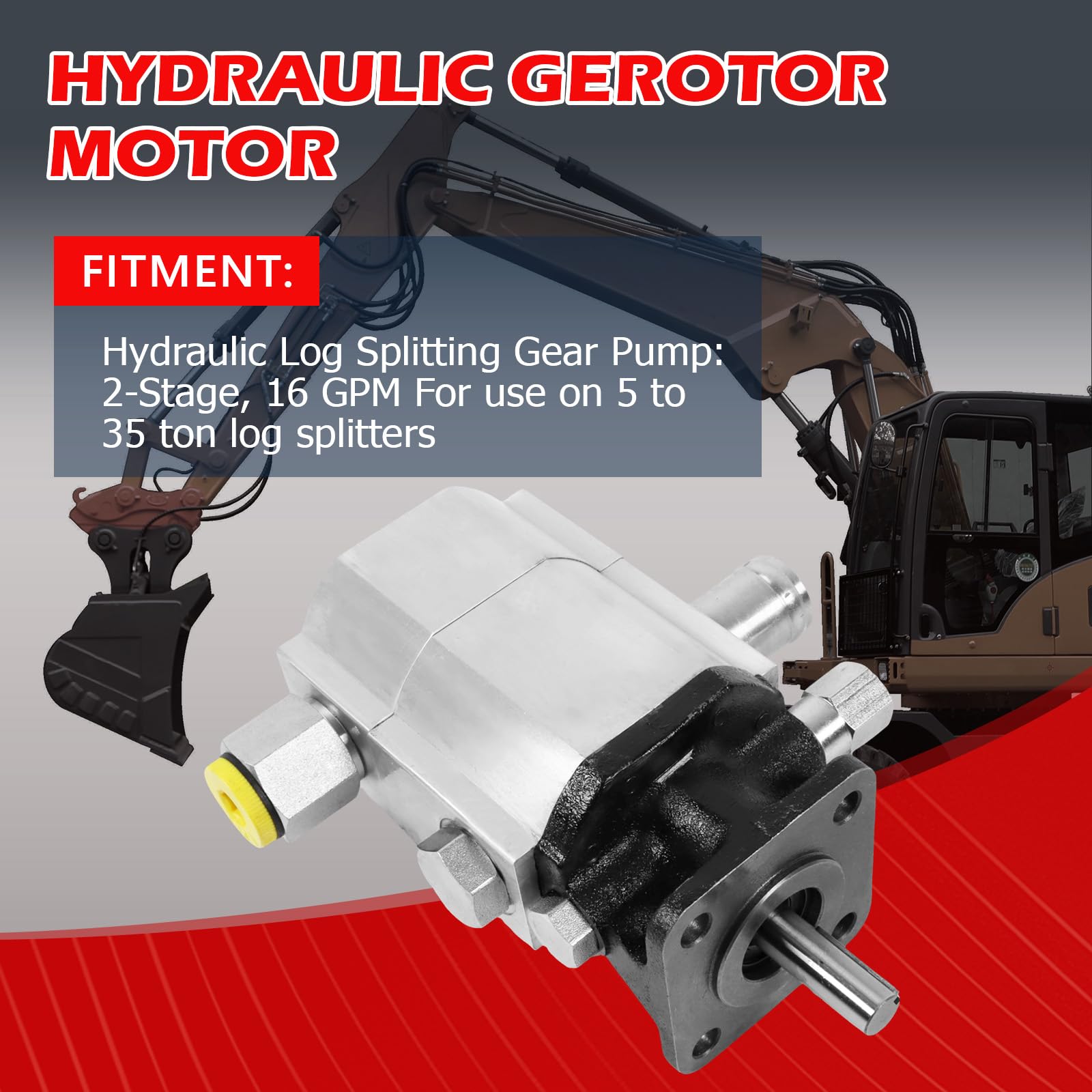 Snapklik.com : Zachager 1pcs Hydraulic Log Splitting Gear Pump: 2-Stage