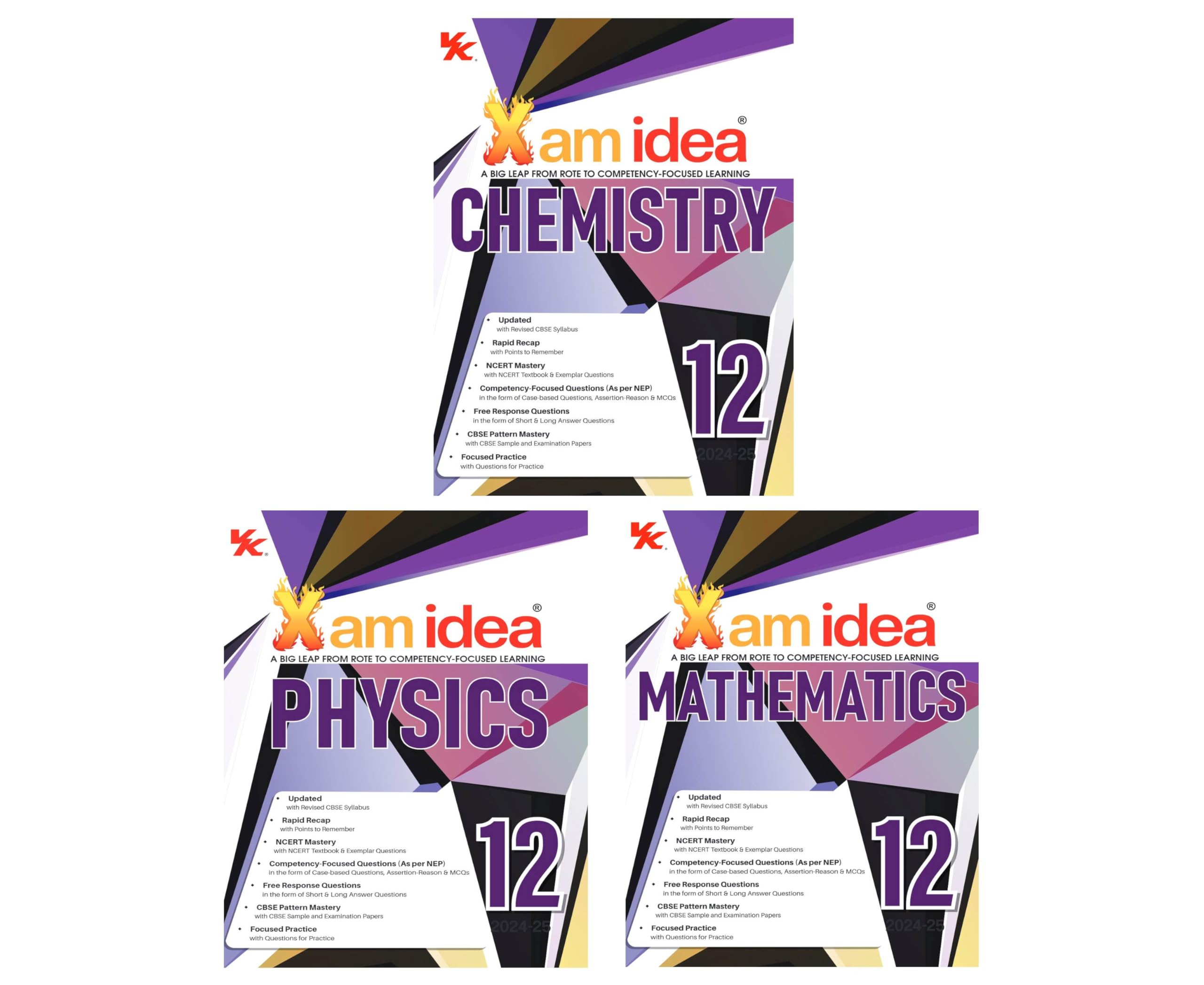 Xam idea Class 12 Book Mathematics, Chemistry, Physics | Based on ...