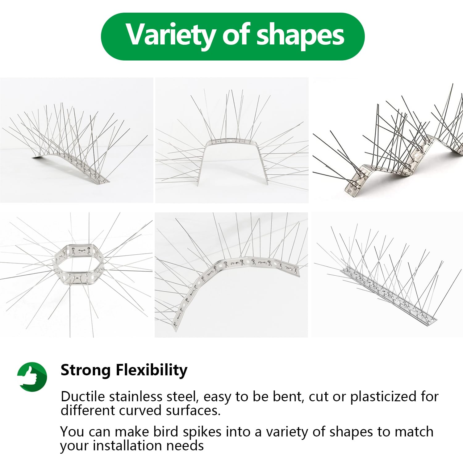 Snapklik.com : GREBAI Upgraded Bird Spikes,Stainless Steel Bird Spikes ...