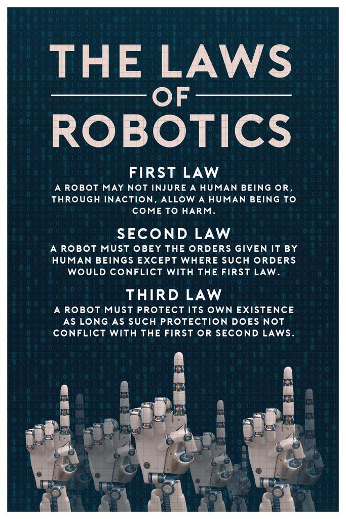 Amazon.com: The Three Laws of Robotics Rules Science Fiction SciFi ...