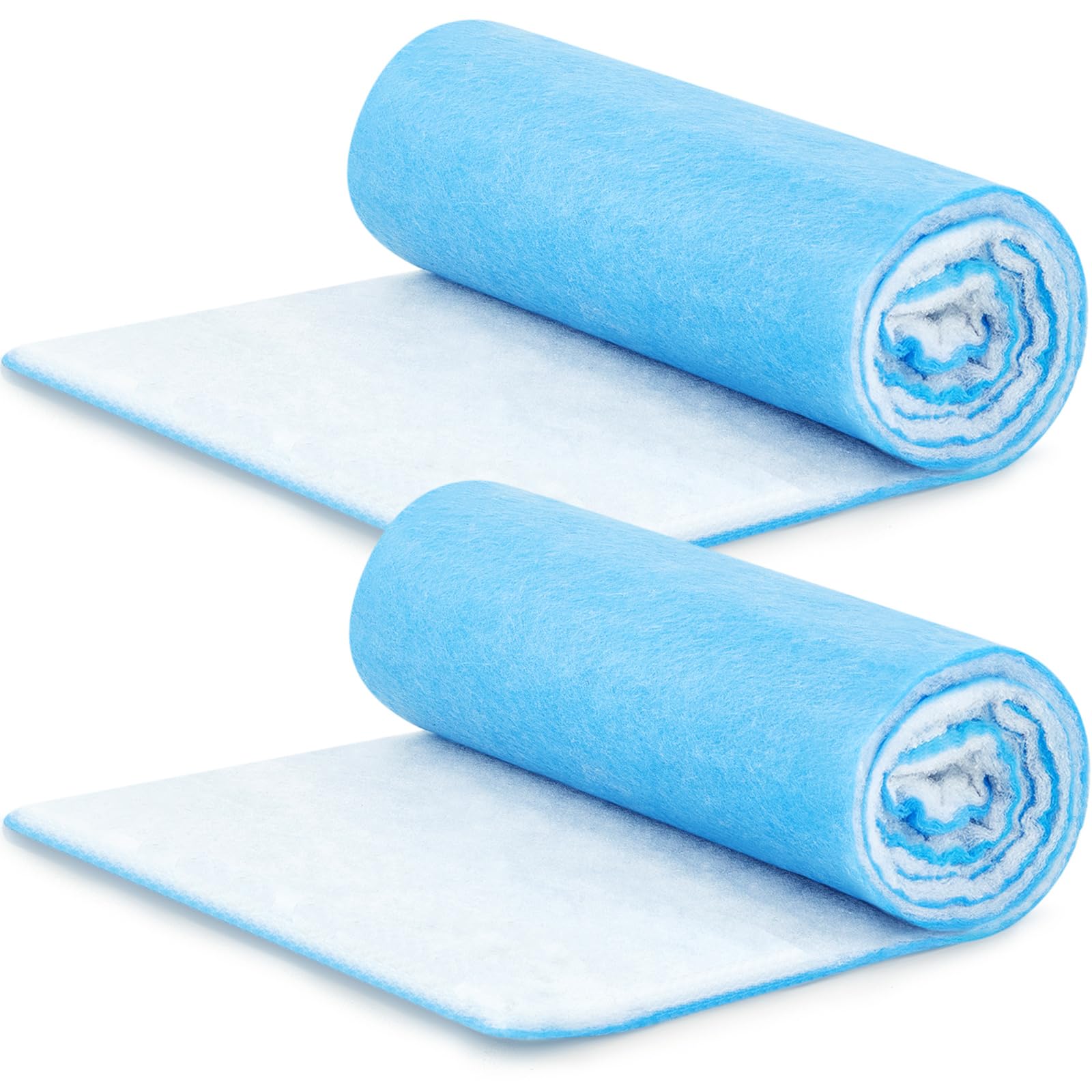 Buryeah 2 Rolls of 120 Inch Air Vent Filters Blue and White Air Filter ...