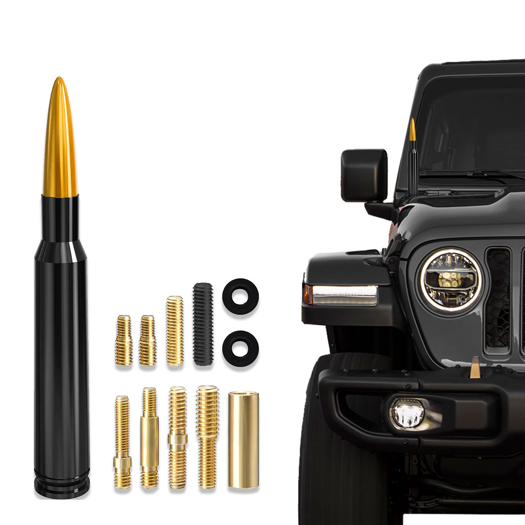 Snapklik.com : Chrome Car Truck Bullet Antenna, Universal Replacement ...