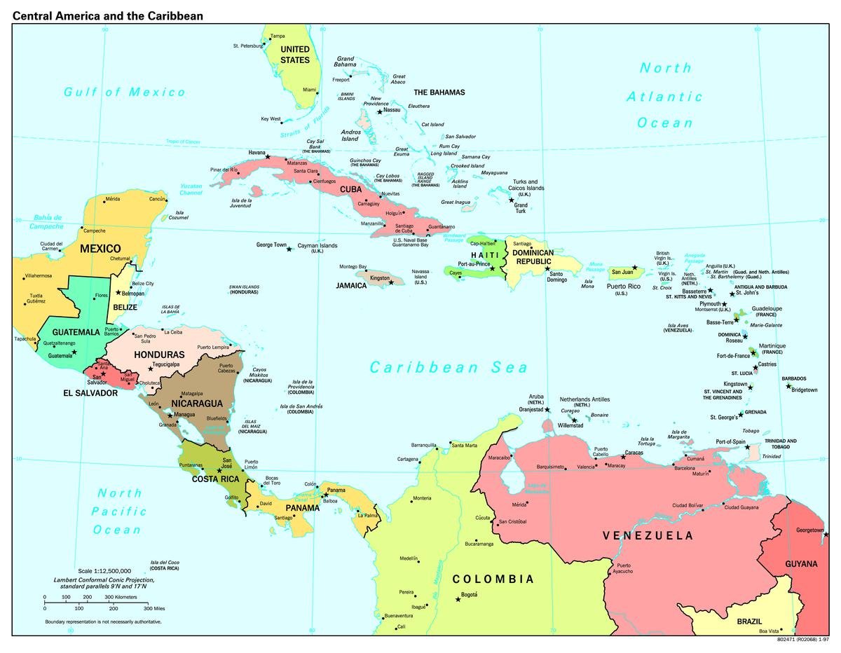 Central American Countries And Capitals