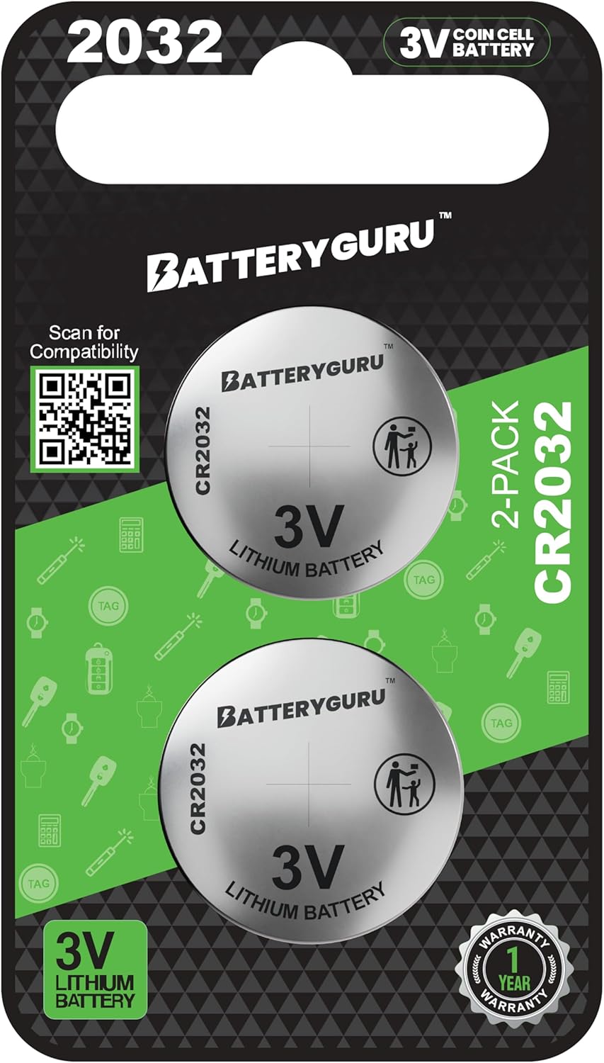 Amazon.com: Car Key Battery CR2032 3v Pack of 2 Batteries : Health ...
