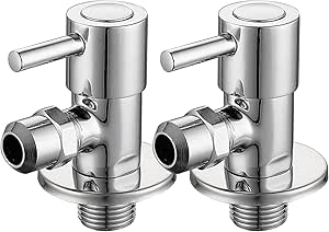 Amazon.com: 2-Pack Heavy Duty Solid Brass Angle Stop Valve 1/2 Inch x 3 ...