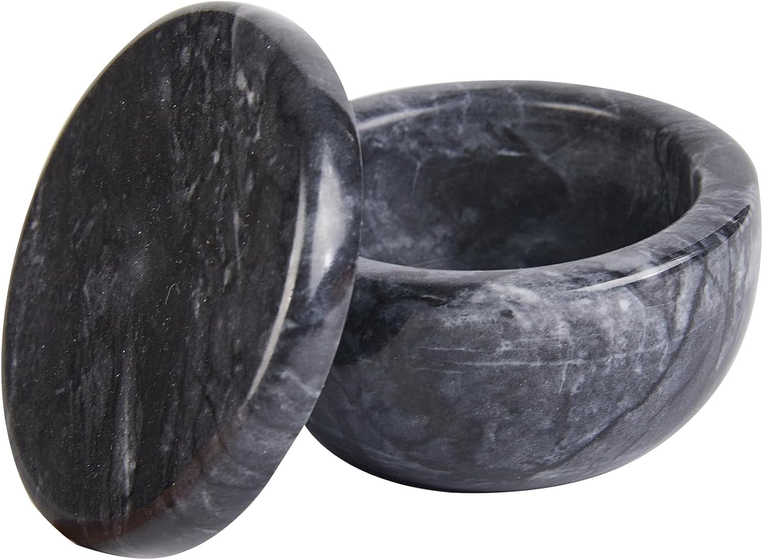 Amazon.com: Marble Salt and Pepper Bowls with Lid, Salt and Pepper ...