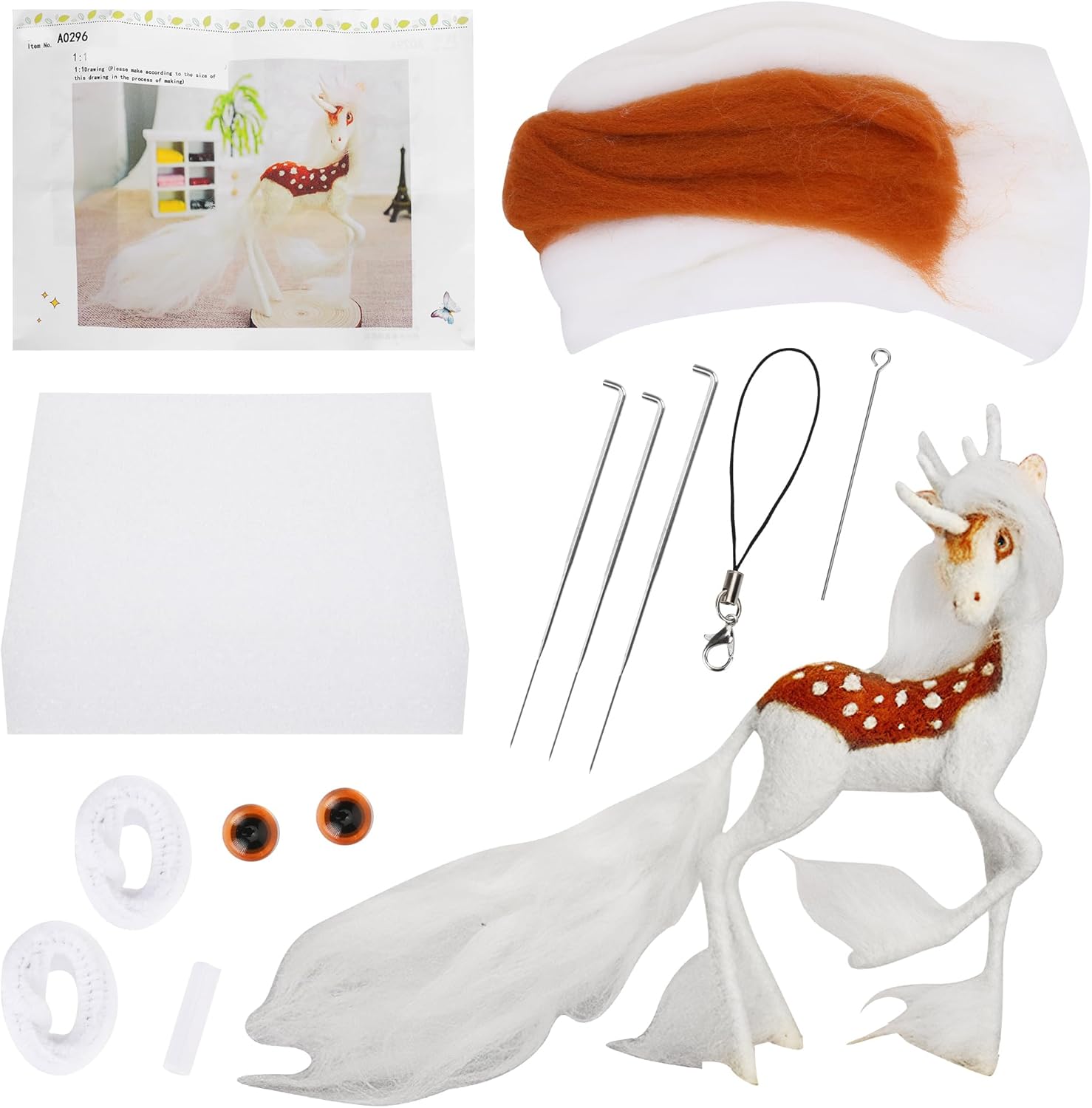 Amazon.com: Needle Felting Kit Beginner - Starter Needle Felt Kits for Adults Wool Felting ...