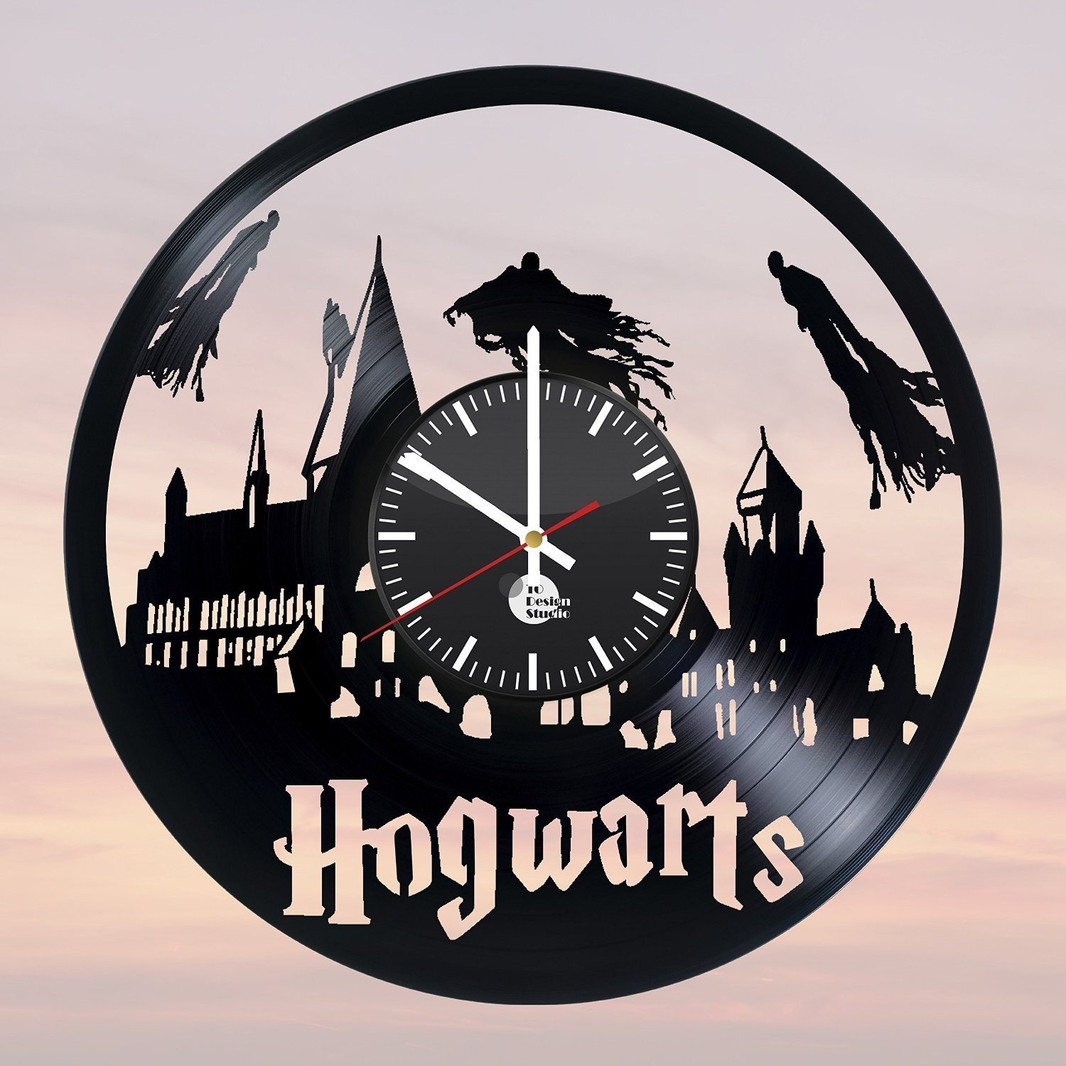 Amazon.com: Harry Potter Hogwarts Vinyl Record Wall Clock handmade ...