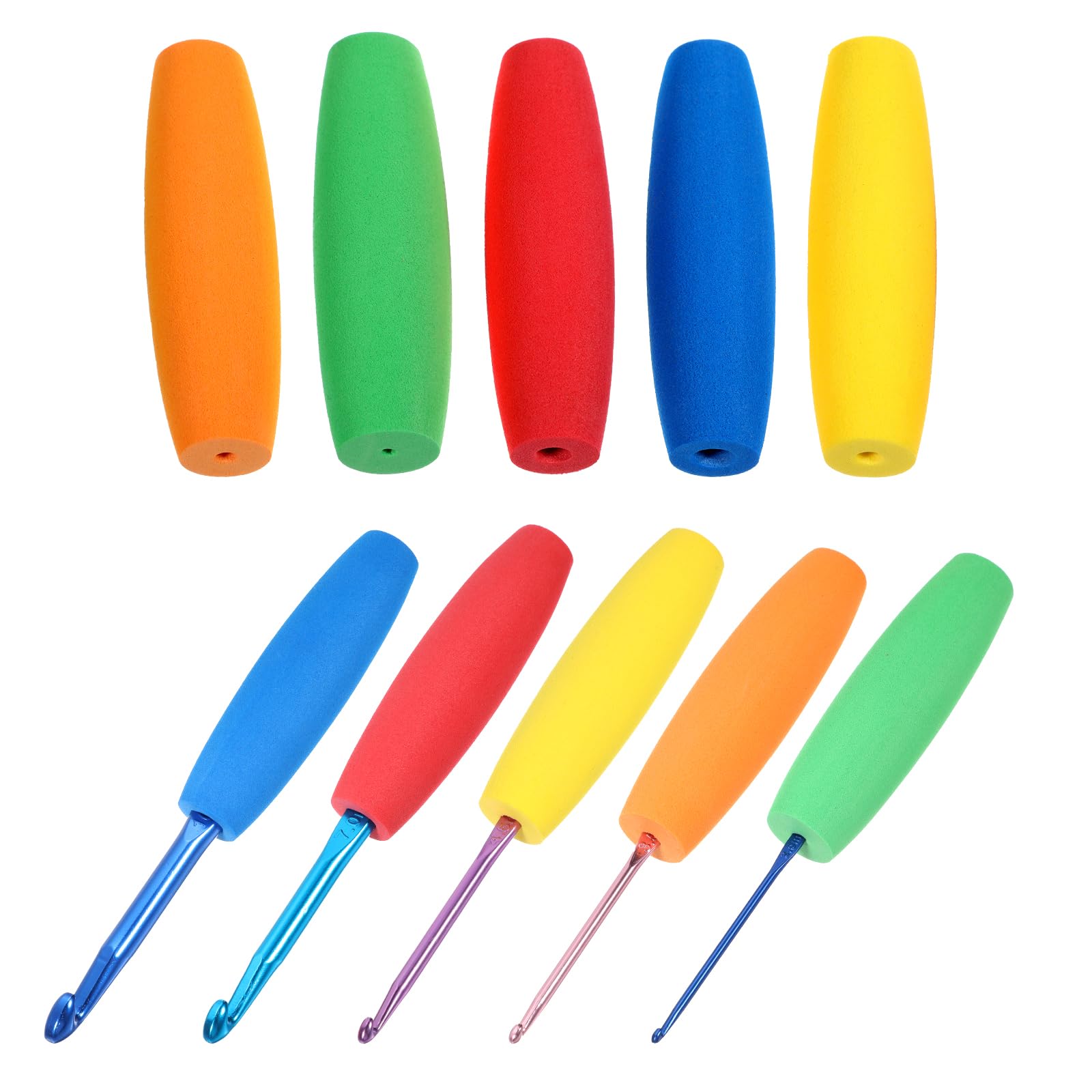 Amazon.com: 10 Pcs Crochet Hook Grips Eva Handle Ergonomic Crochet Hook ...