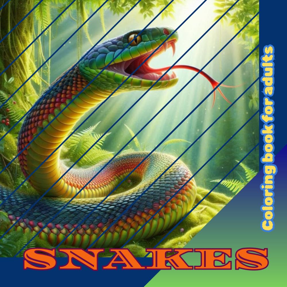 Amazon.com: Snakes: Coloring book for adults: 9798326115034: Luka, Lana ...