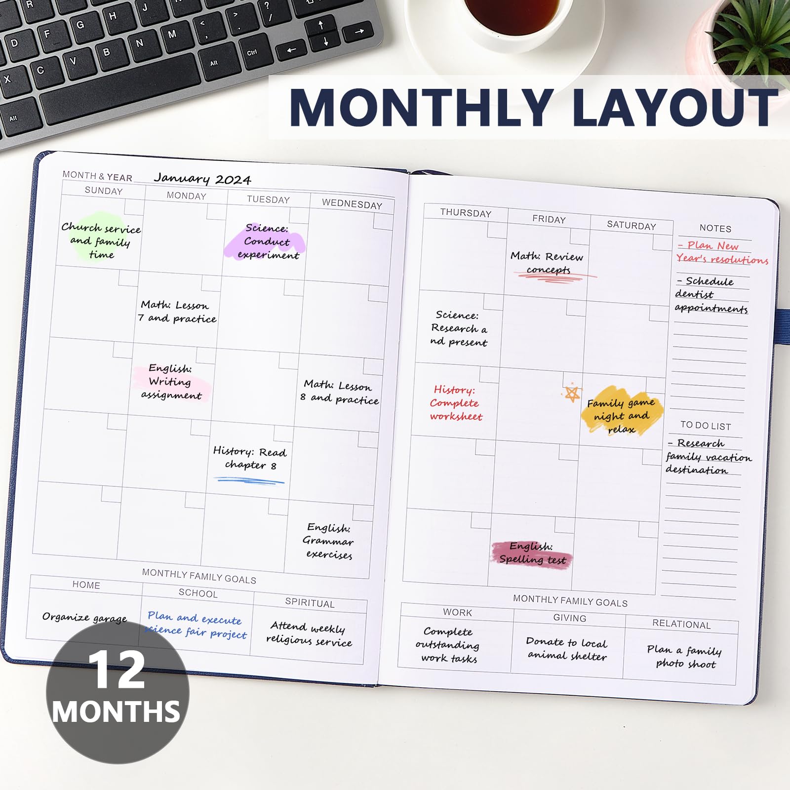 Snapklik.com : JUBTIC Homework Planner, Student Planner For 2024 2025 ...