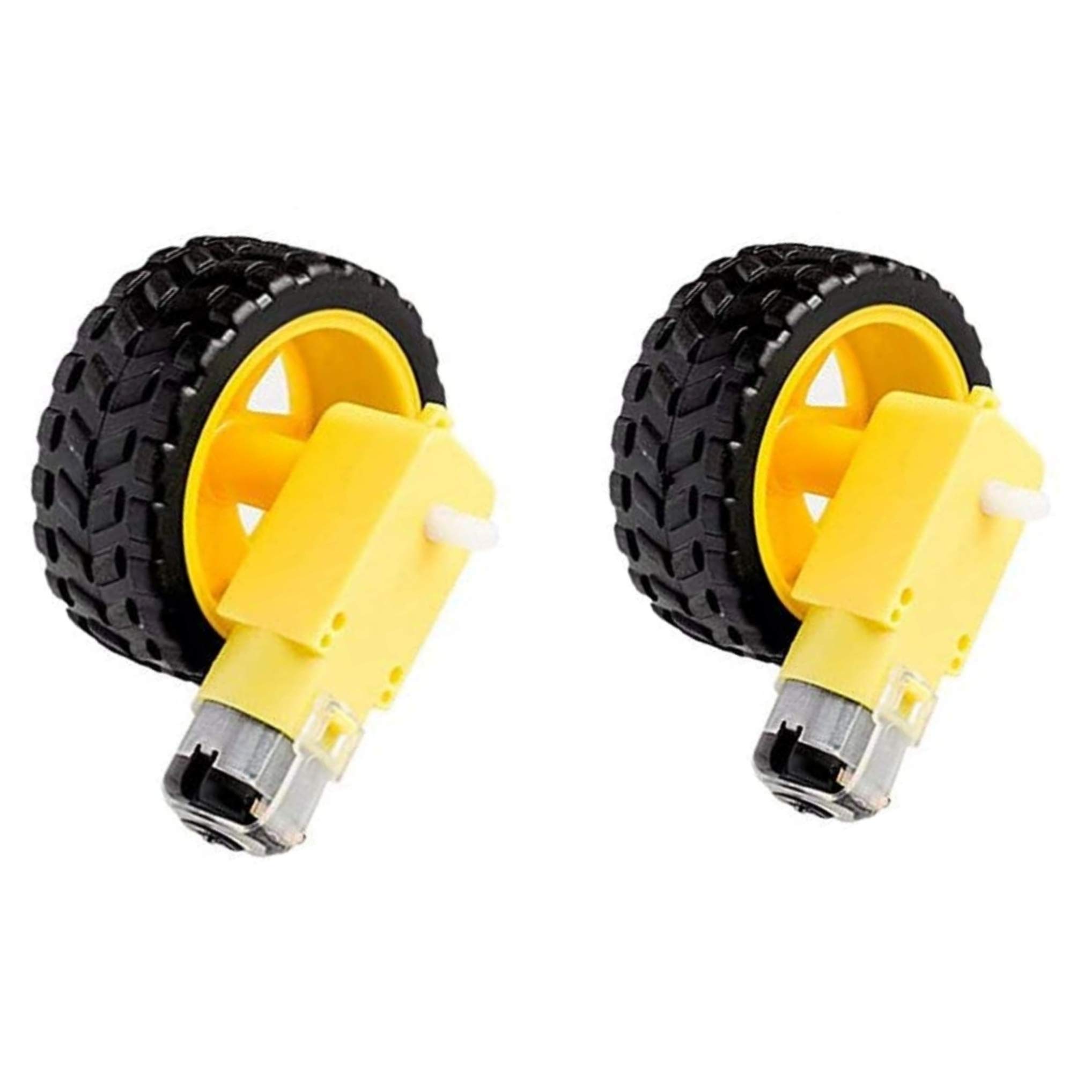 Buy BISWAS BROTHER Car Robot DC Geared Motor with Plastic Tire Wheel ...