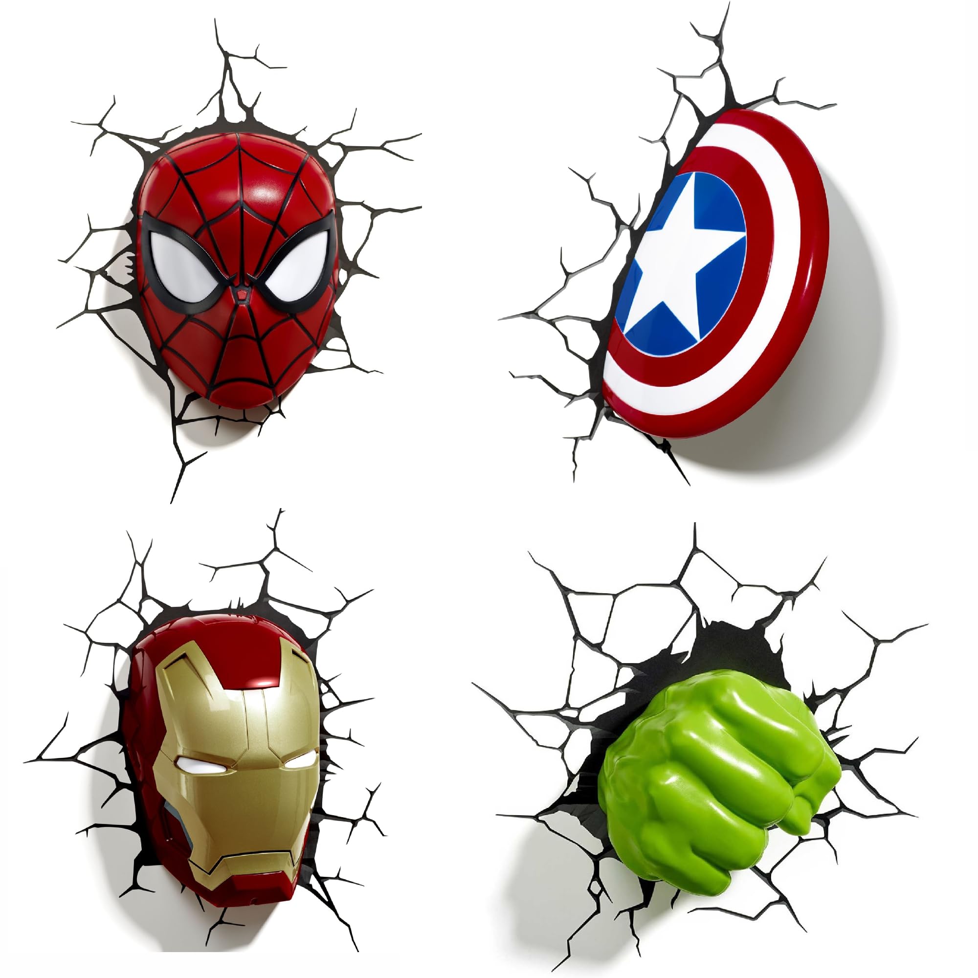 Superhero Wall Stickers for Kids 3D Superheroes Wall Sticker : Amazon ...