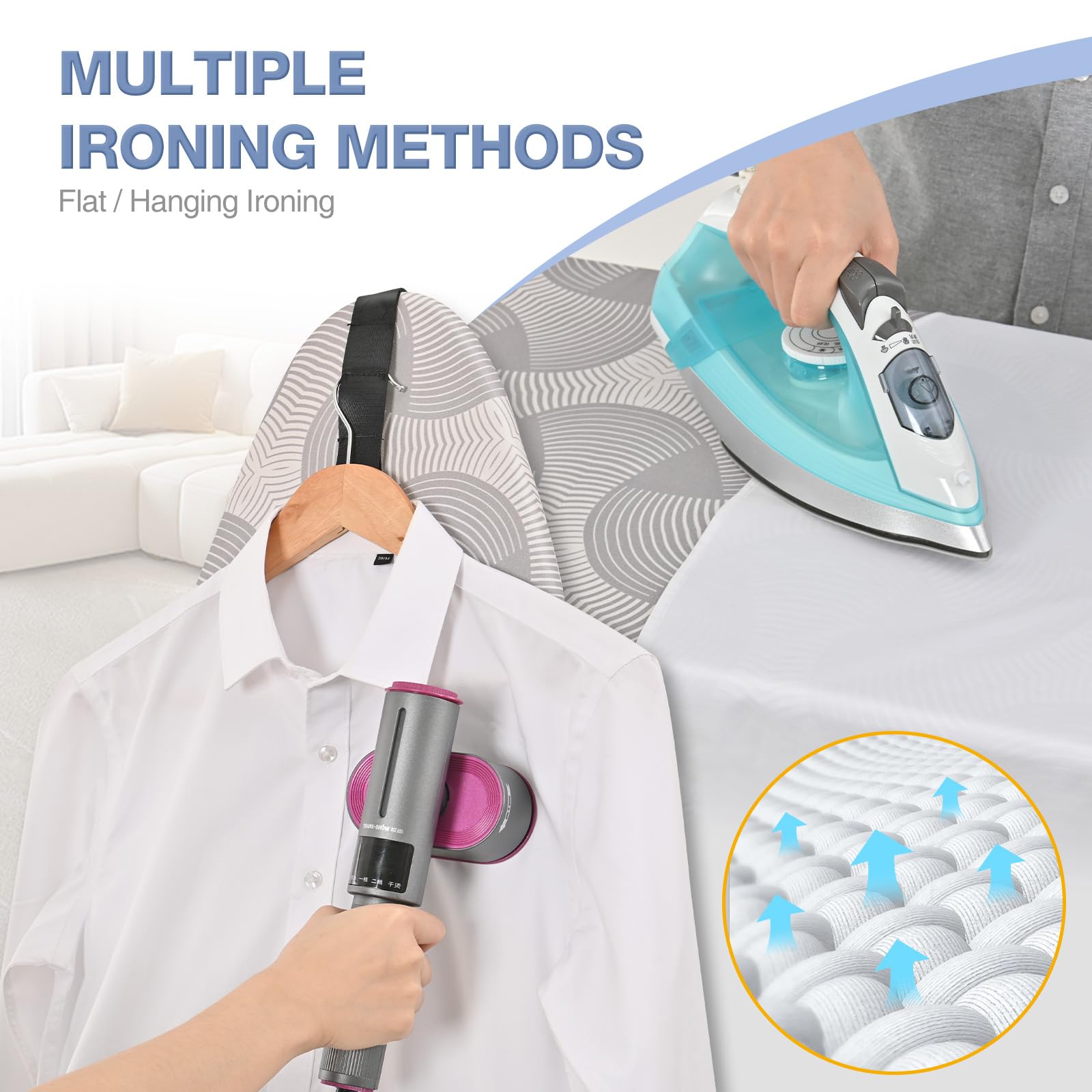 Snapklik.com : APEXCHASER Ironing Board, Full Size Steam Iron Board ...