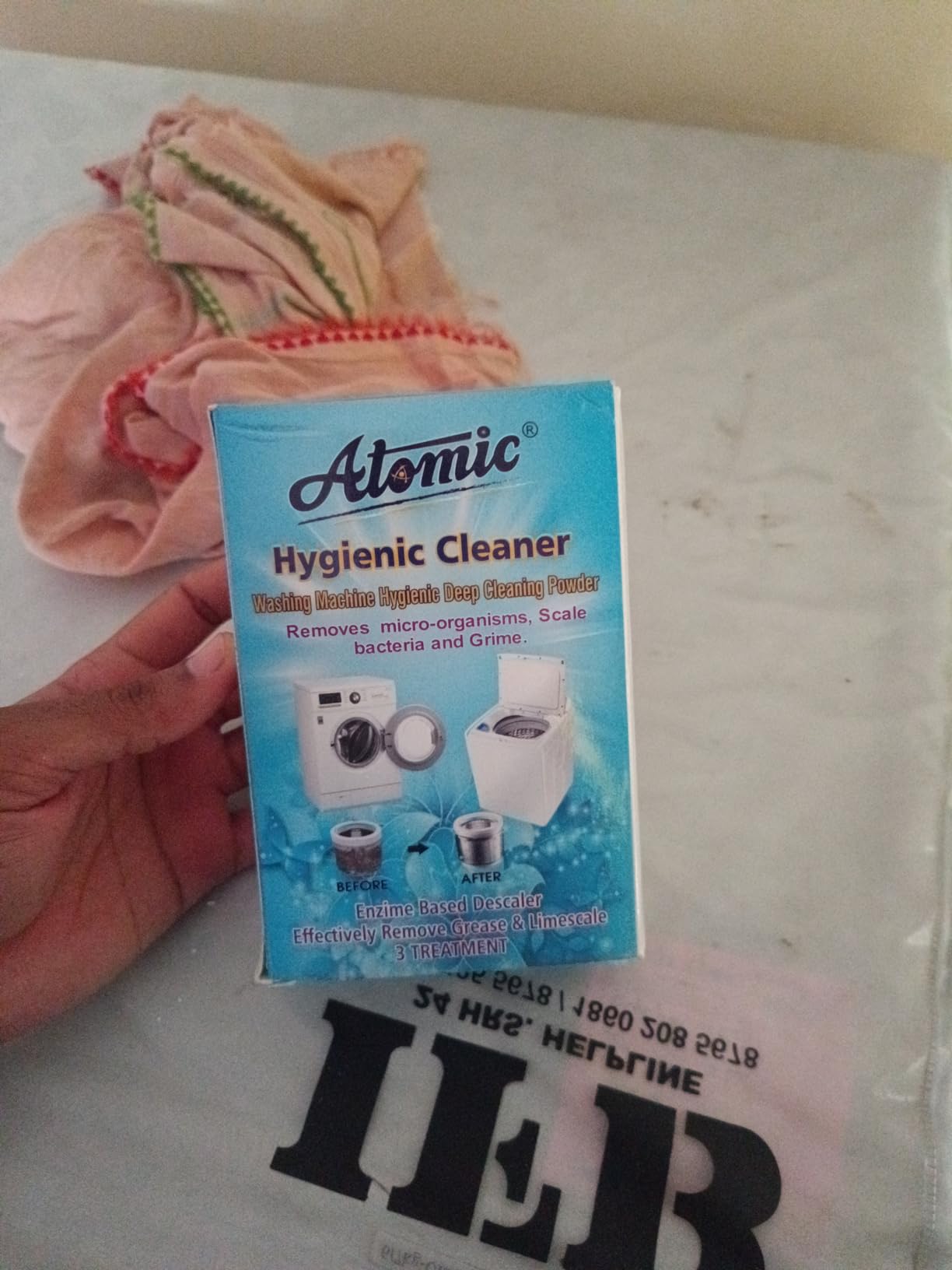 Atomic Washing Machine Cleaner - Tub & Drum Descaling Powder For Top ...