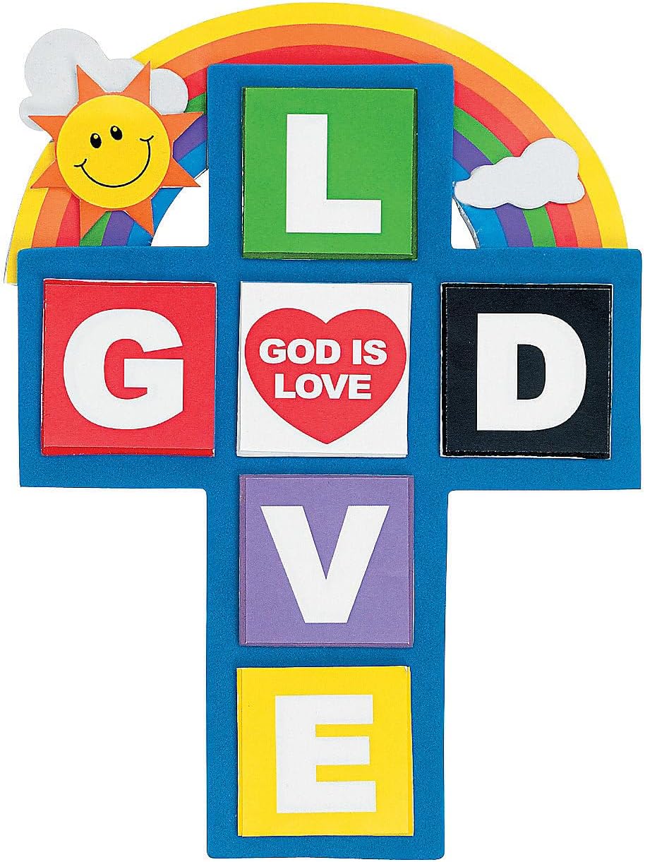 Amazon.com: Fun Express God is Love Cross Magnet Craft Kit - Crafts for ...