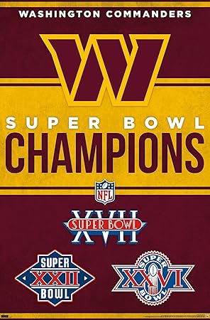 Amazon.com: Trends International NFL Washington Commanders - Champions ...